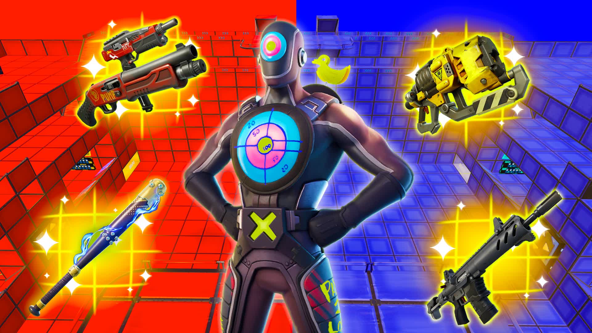 99 BOTS RED VS BLUE 🔴🔵 3880-6380-6382 by lait - Fortnite