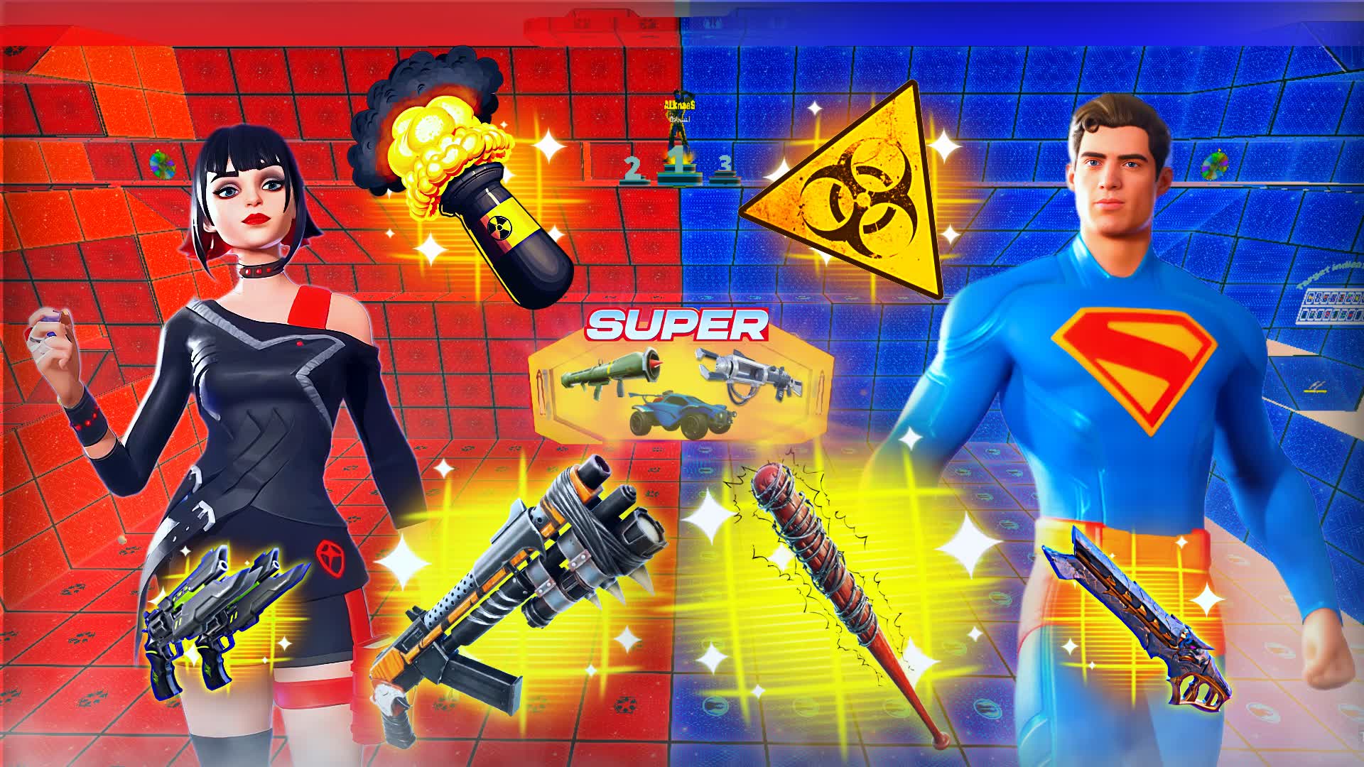 🔵🔴 Morgan Mist VS Superman 7770-6112-4866 by kn3 - Fortnite Creative ...