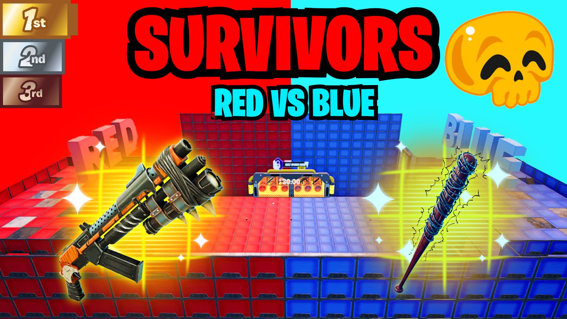 🔴🔵Survivors Red vs Blue 3925-0111-8614 by miqa - Fortnite Creative Map ...