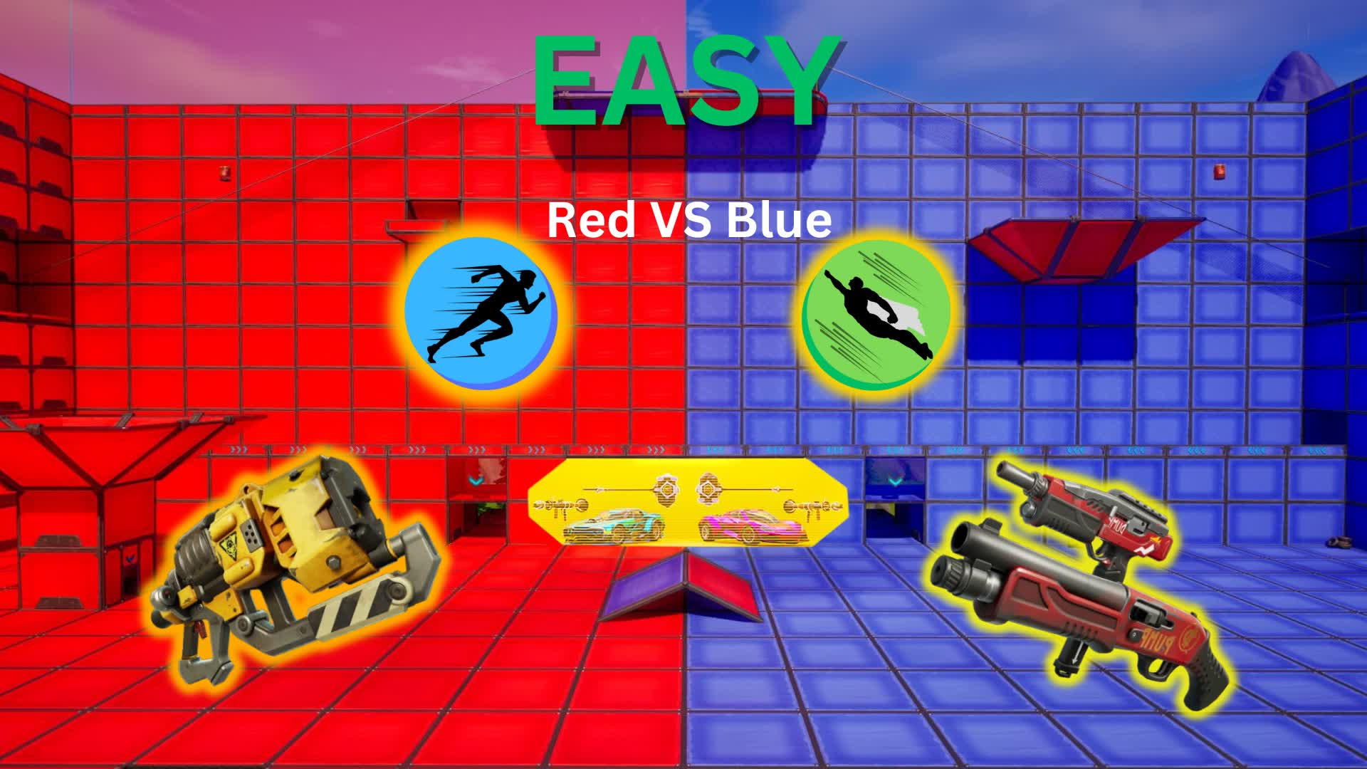 EASY RED VS BLUE 🔴🔵 6632-4456-1383 by emad - Fortnite Creative Map Code ...