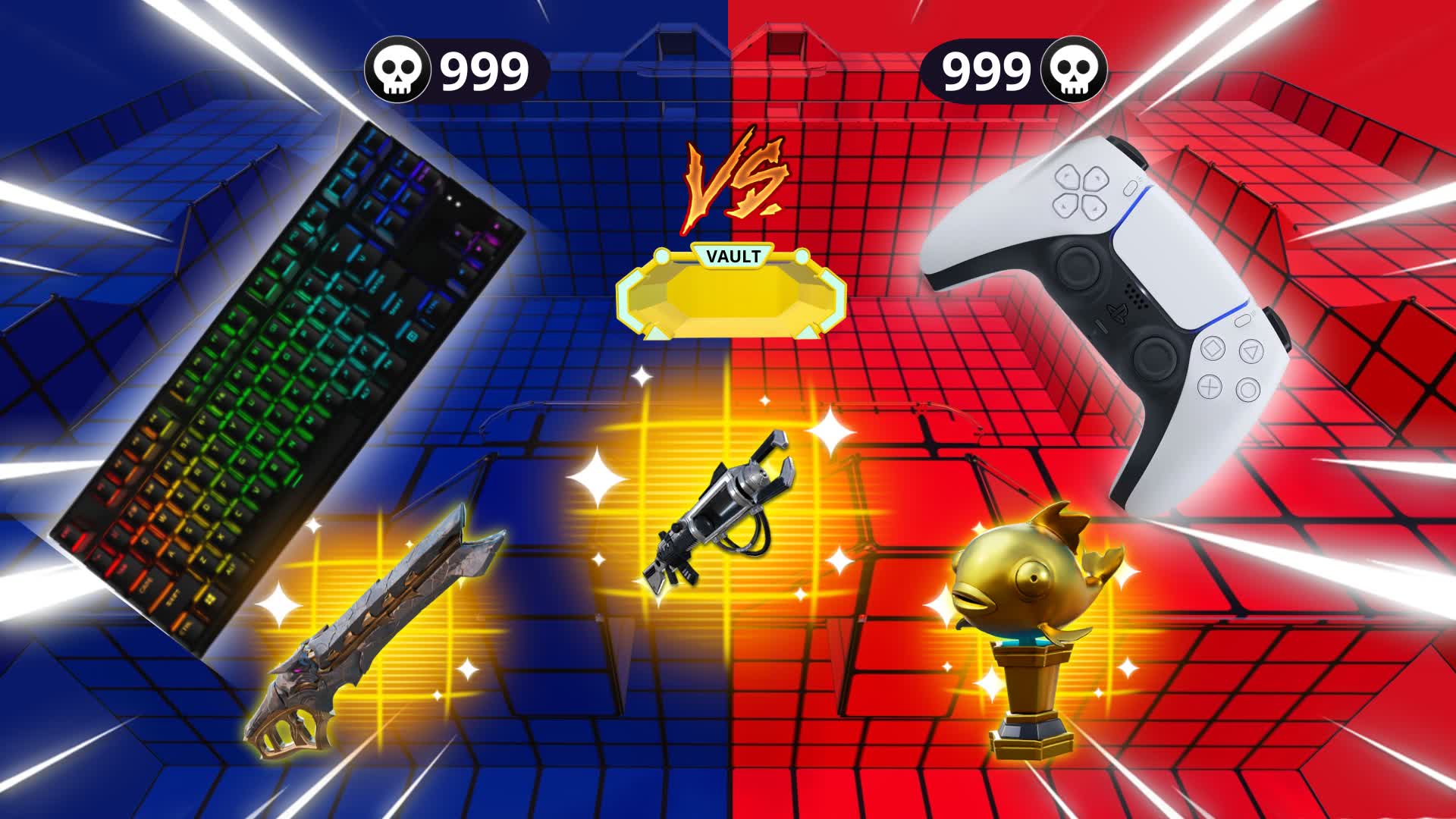 GAMING BATTLE RED VS BLUE 🔵🔴 7693-3809-7938 by xisde - Fortnite ...