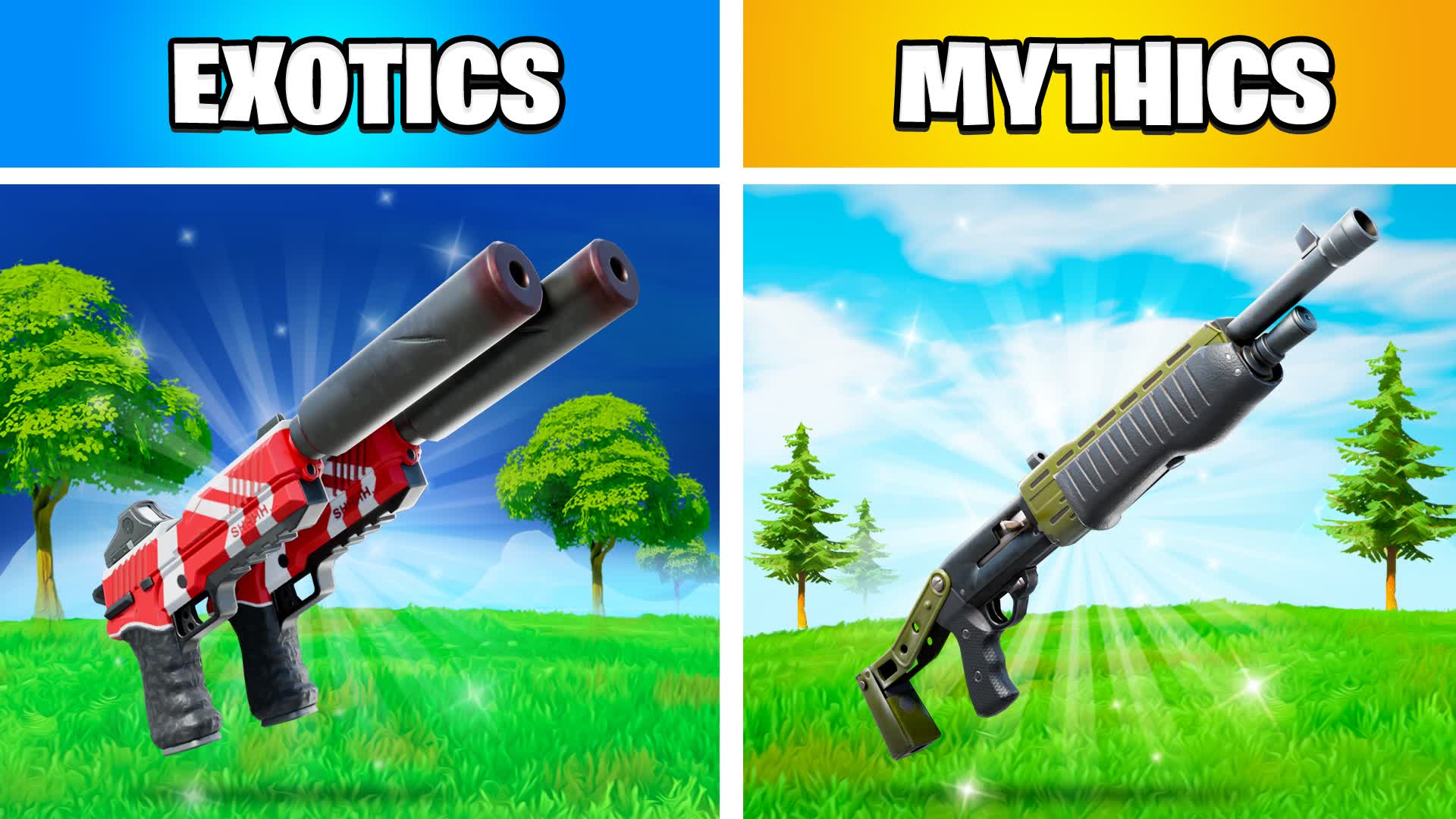 Exotics Vs Mythics 2264 7801 0437 By Shufflegamer Fortnite Creative