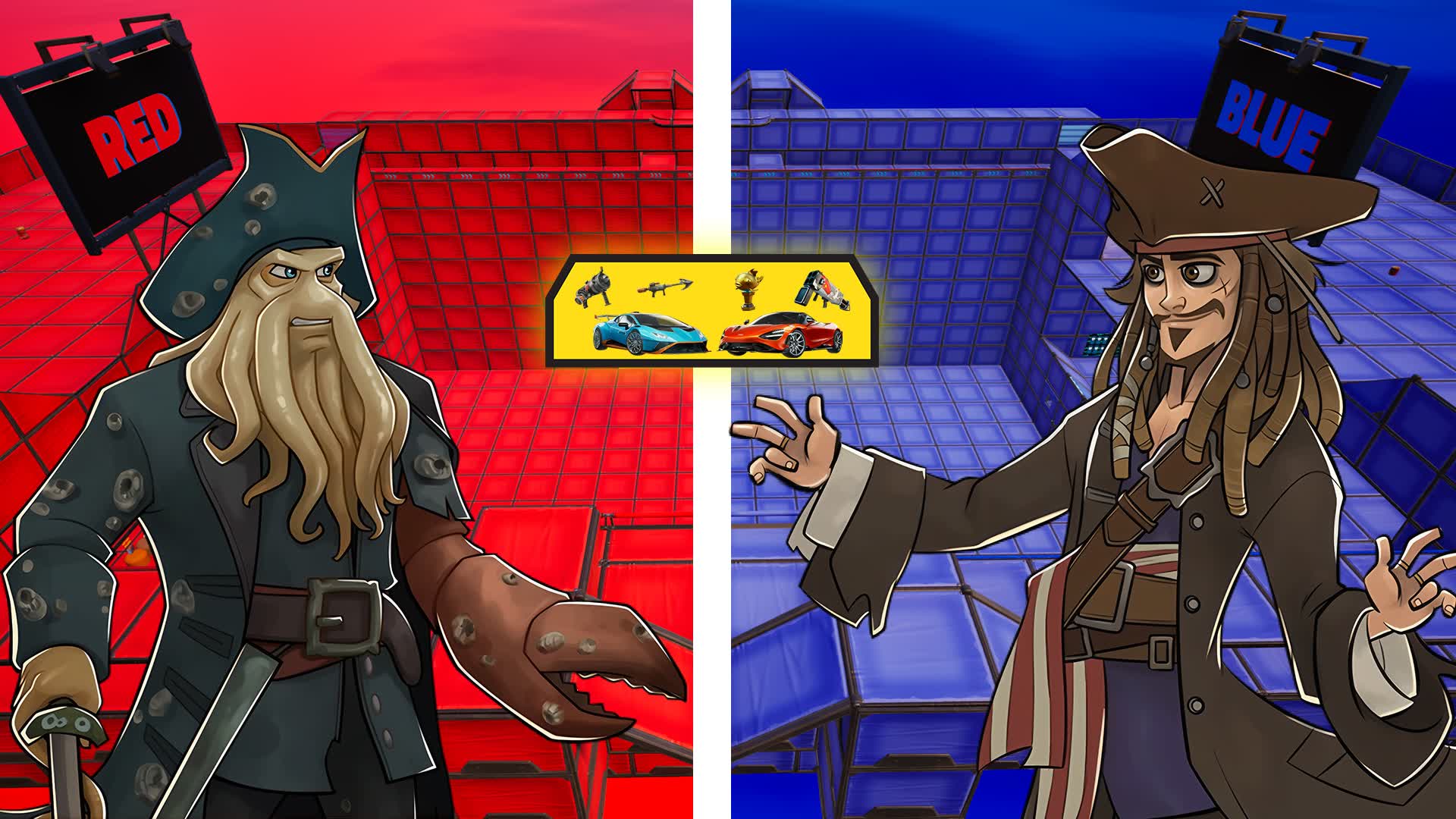 JACK SPARROW VS DAVY JONES 🔴🔵 9542-5069-3285 by jaidy05 - Fortnite ...