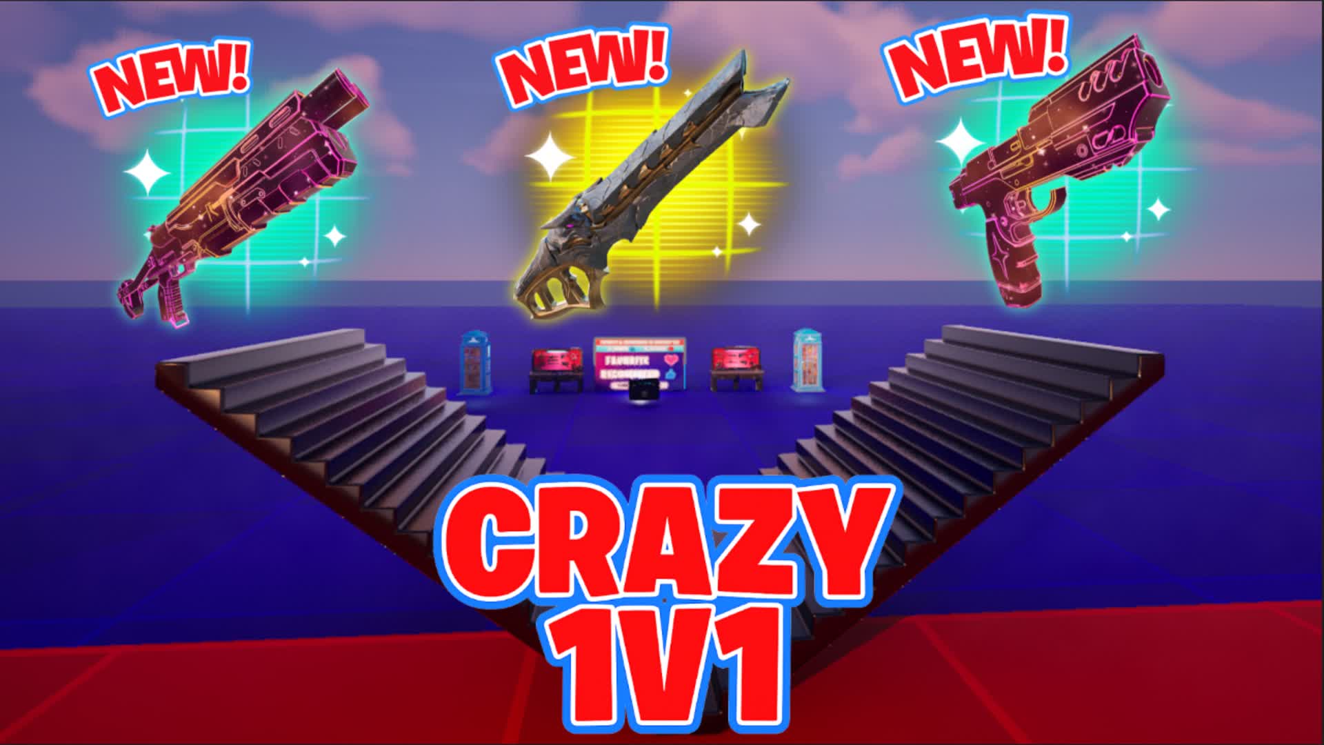 1V1 MAP CRAZY RED VS BLUE 7523-7357-1702 by yellow-cat - Fortnite Creative Map Code - Fortnite.GG