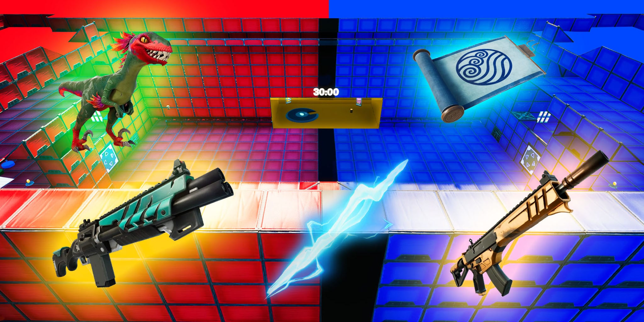 INSANE RED VS BLUE 🔴🔵 5440-3366-6492 by vendora - Fortnite Creative Map ...