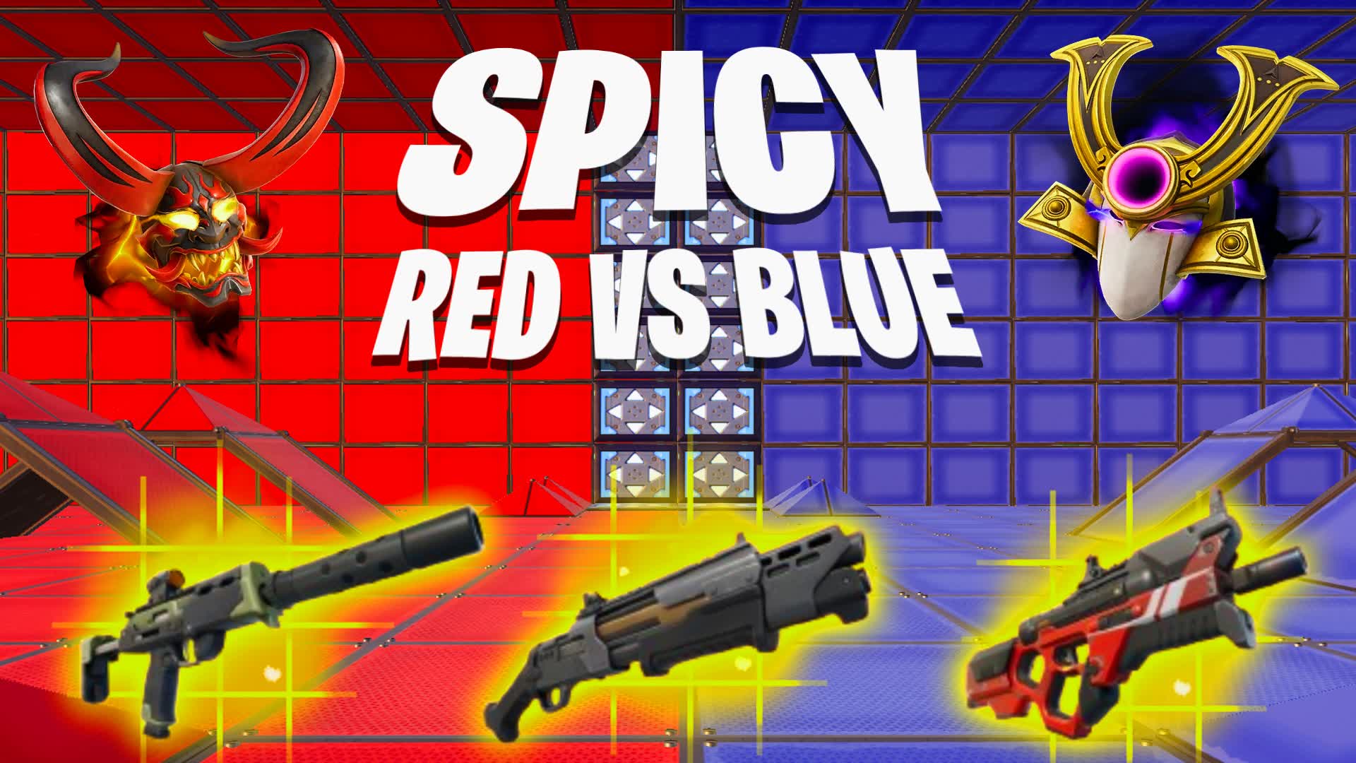 Spicy Red VS Blue 🔴🔵 0314-2700-6077 by toti - Fortnite Creative Map Code - Fortnite.GG