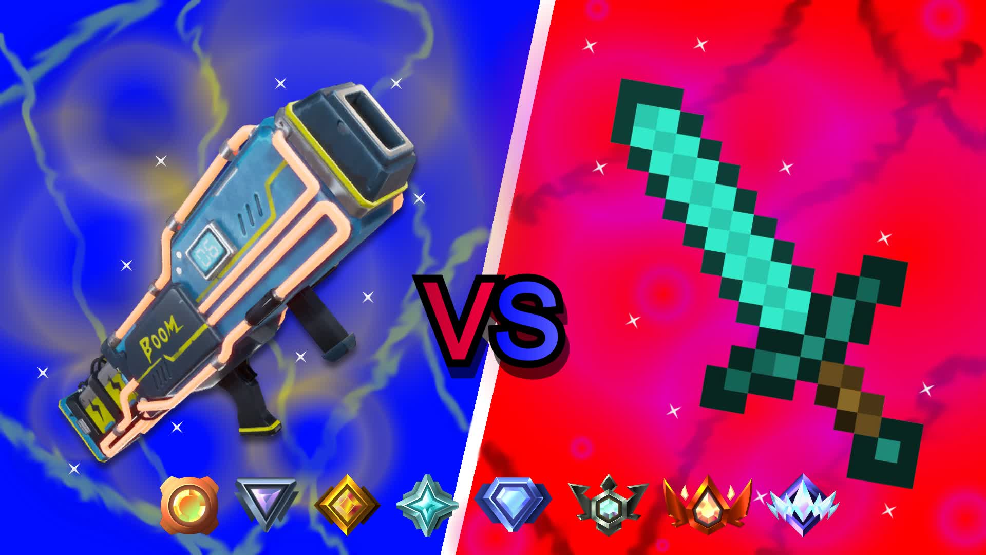 CUSTOM WEAPON CHAOS🌟 RED VS BLUE 🔴🔵 4492-5911-1724 by lejonen ...