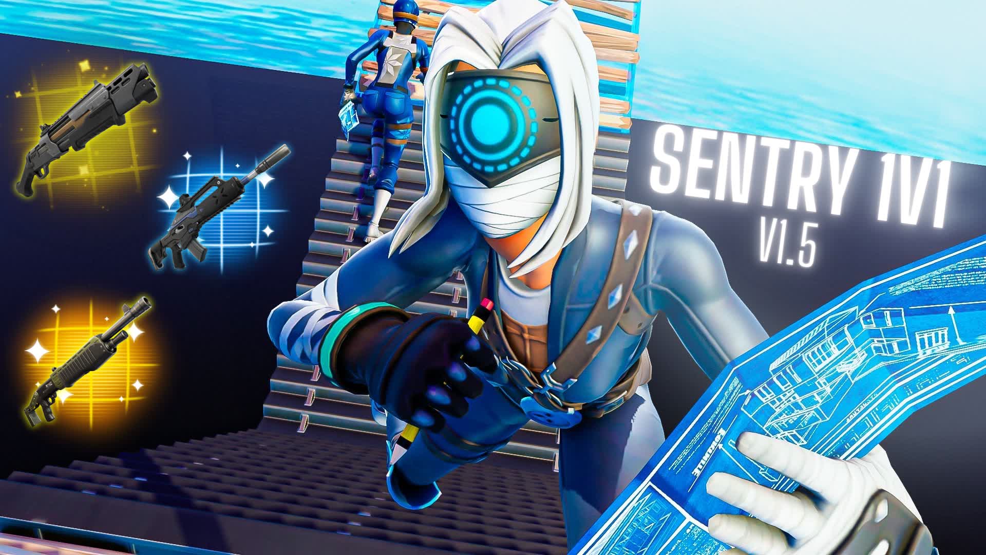 SENTRY 1V1 MAP (200 PUMPS) V1.5 6653-7857-1768 by hrkn - Fortnite Creative Map Code - Fortnite.GG