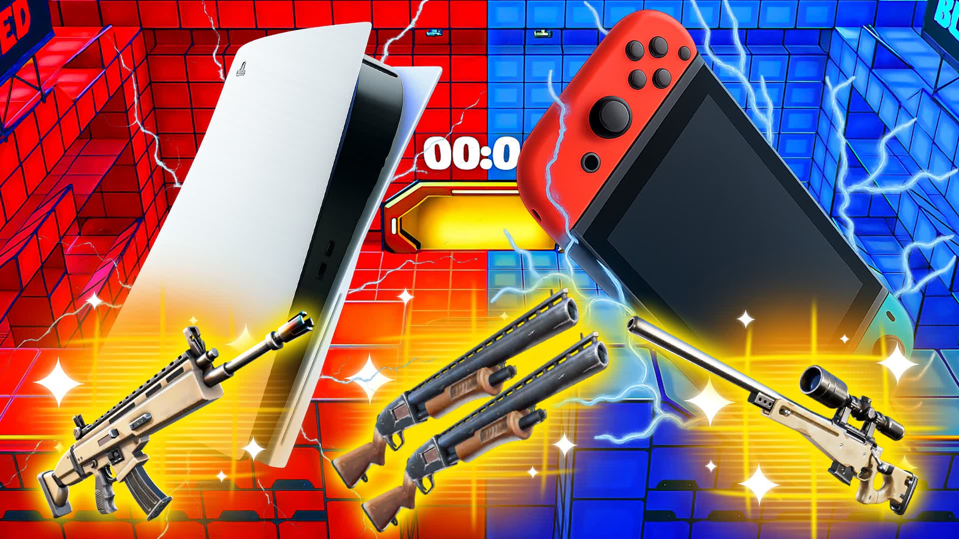 CRAZY CONSOLE RED VS BLUE 🔴🔵 8424-0981-9418 by locko - Fortnite