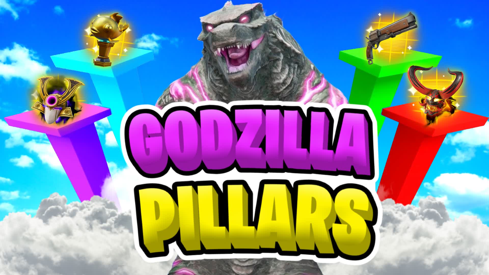 GODZILLA PILLARS! 🦖 2558-7245-2101 by billydapump - Fortnite Creative ...
