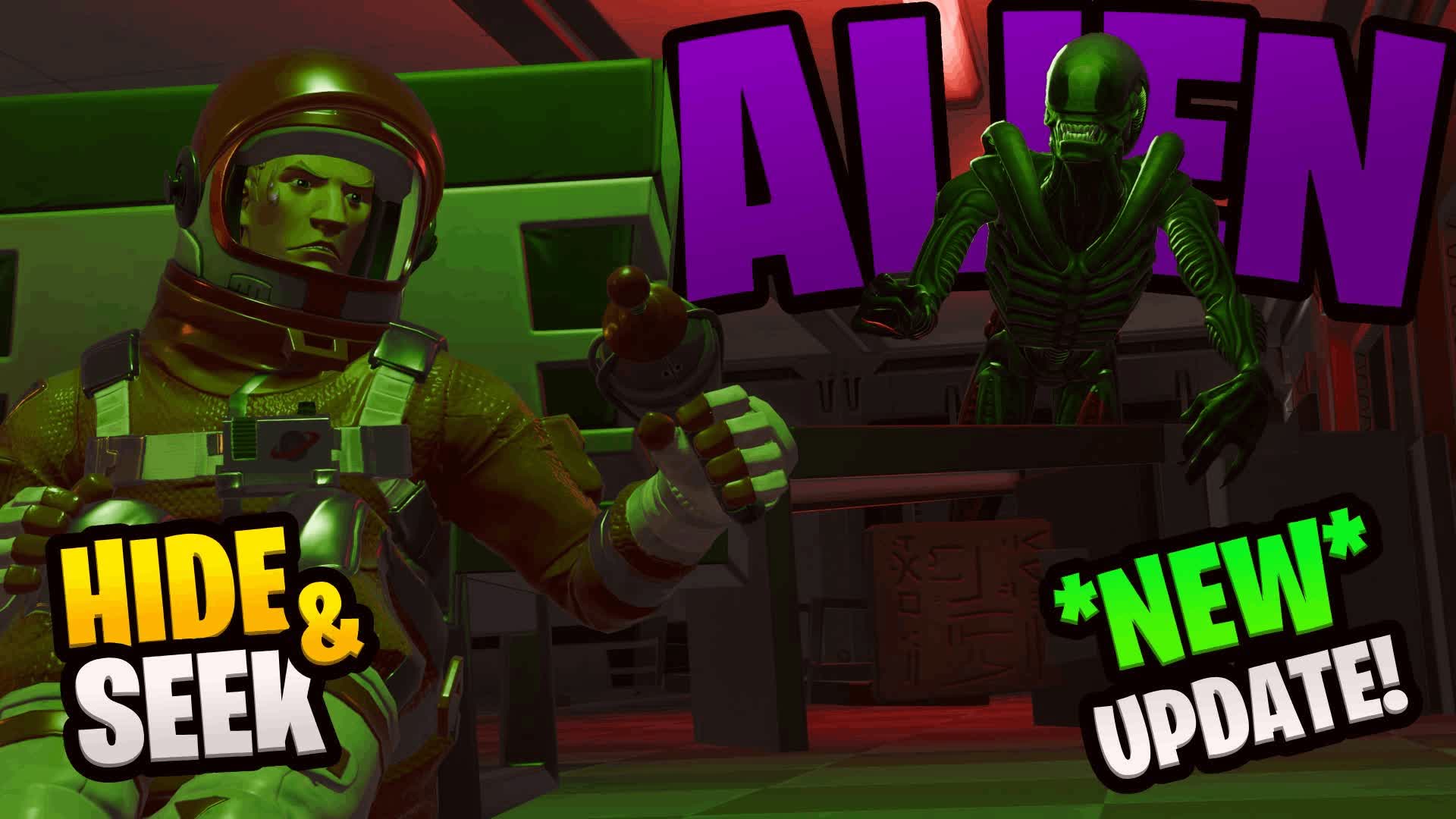 ALIEN - HIDE AND SEEK 7560-2113-1474 by adal - Fortnite Creative Map Code - Fortnite.GG