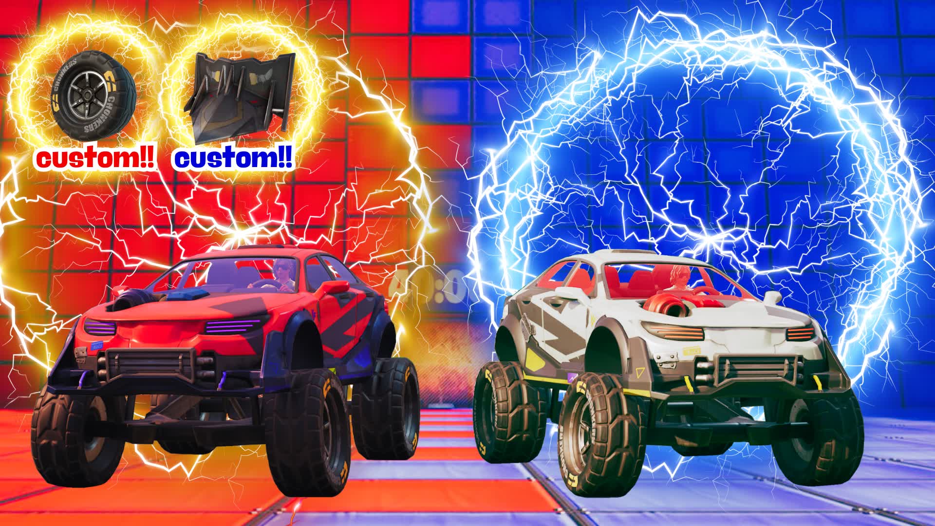 🔴Drive & Destroy Red VS Blue 1312-4157-7029 من ابتكار kiraogata - Fortnite