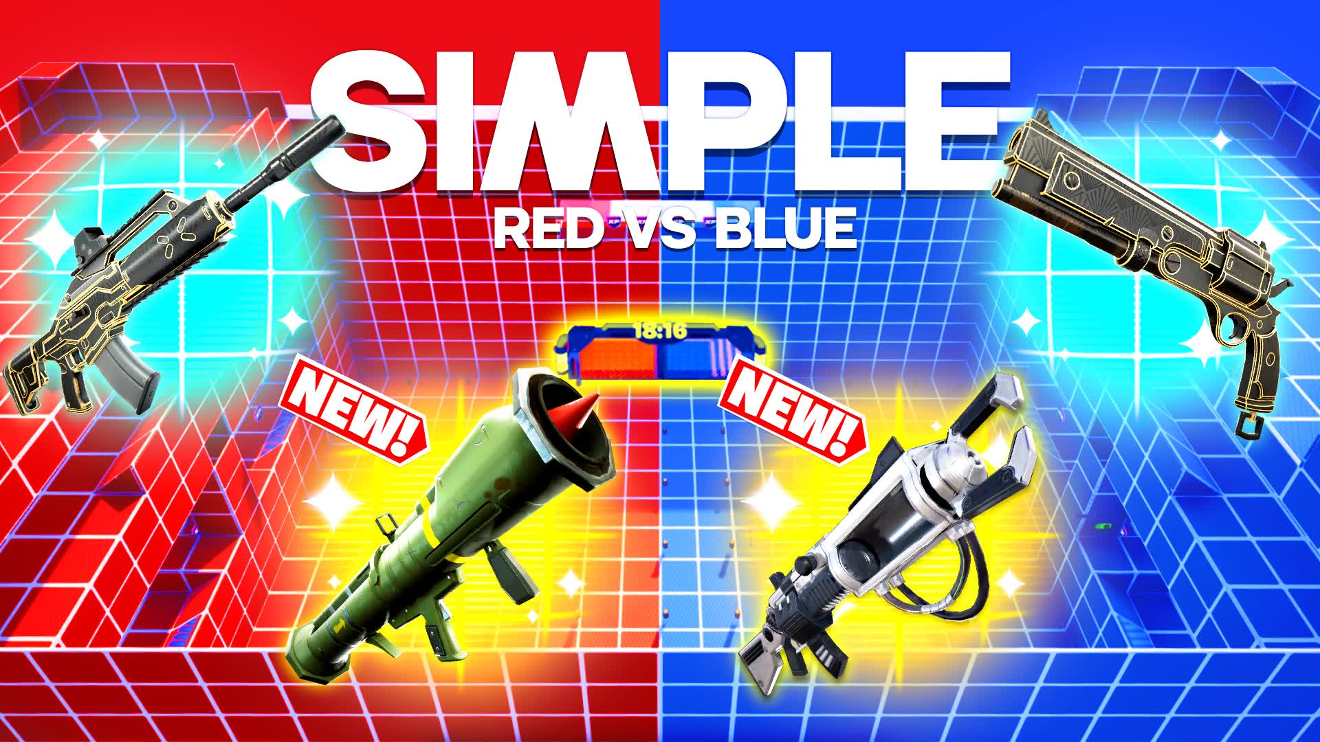 SIMPLE RED VS BLUE🔴🔵 6022-9131-3987 by skyres - Fortnite Creative Map ...