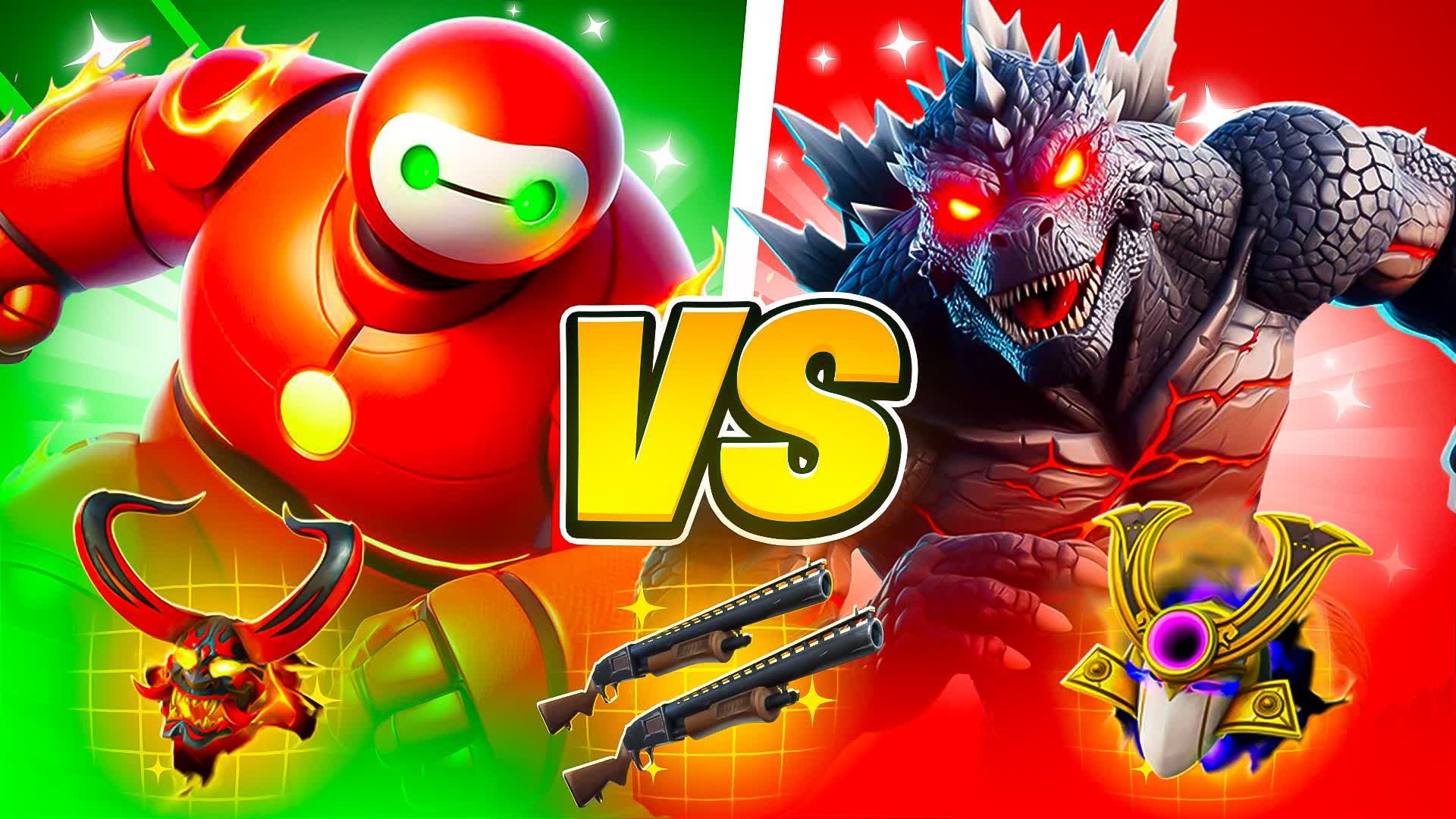🤖 BAYMAX VS GODZILLA 🦖 3622-2074-4082 by prodman - Fortnite