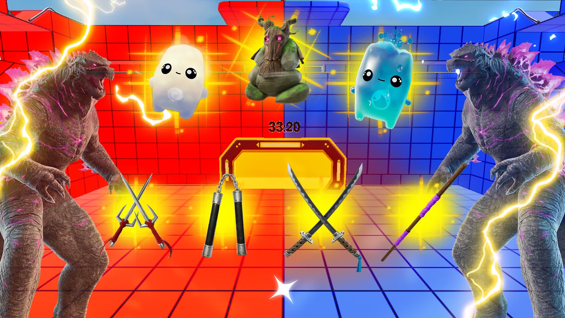 TMNT GODZILLA RED VS BLUE 🔴🔵-⭐ALL GUNS 3204-6005-4539 by jaitoes - Fortnite Creative Map Code ...