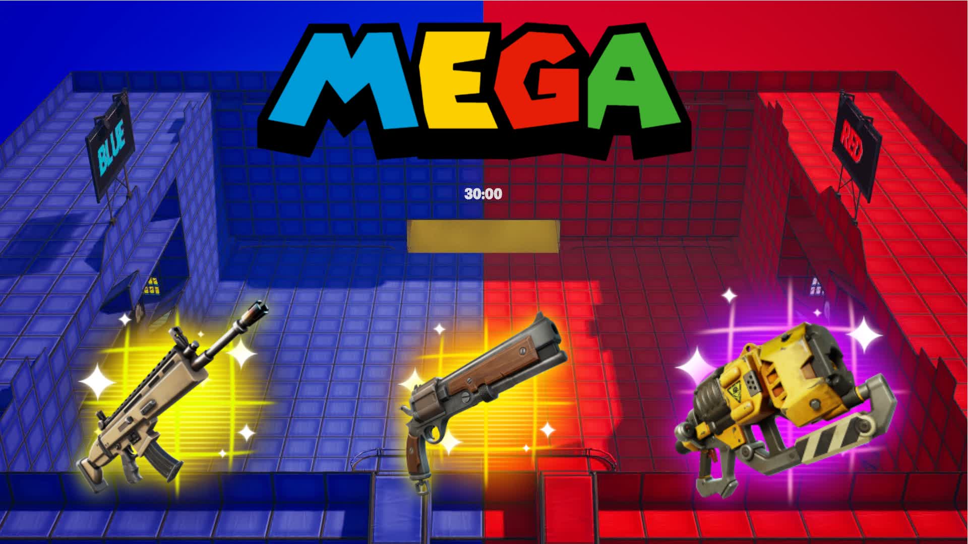 MEGA RED VS BLUE 🔴🔵 8443-6147-1164 by picano - Fortnite Creative Map ...
