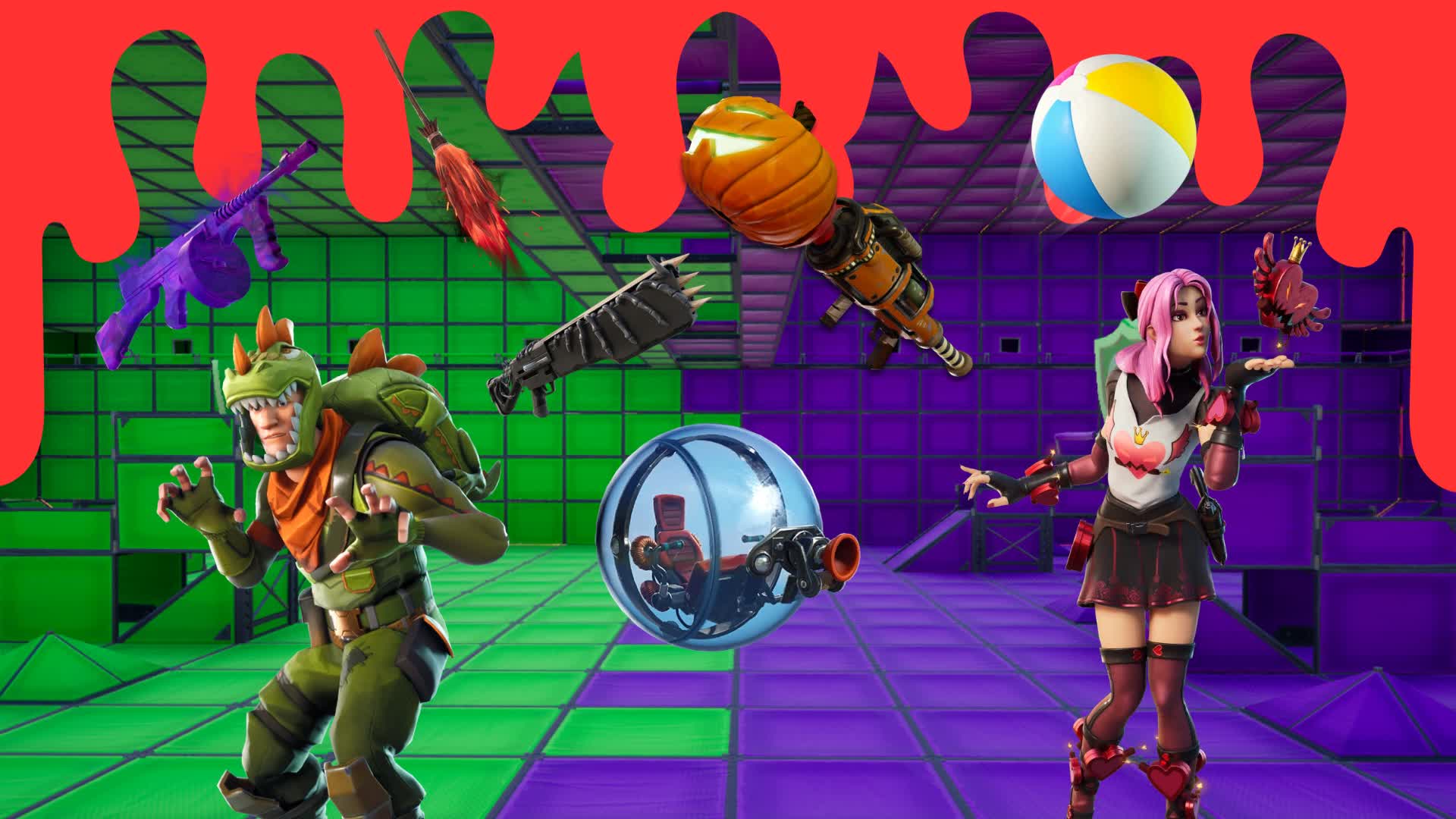 👾PURPLE💜 VS. 💚GREEN🦖 RUMBLE 0821-7568-1727 by hmsovereign - Fortnite ...