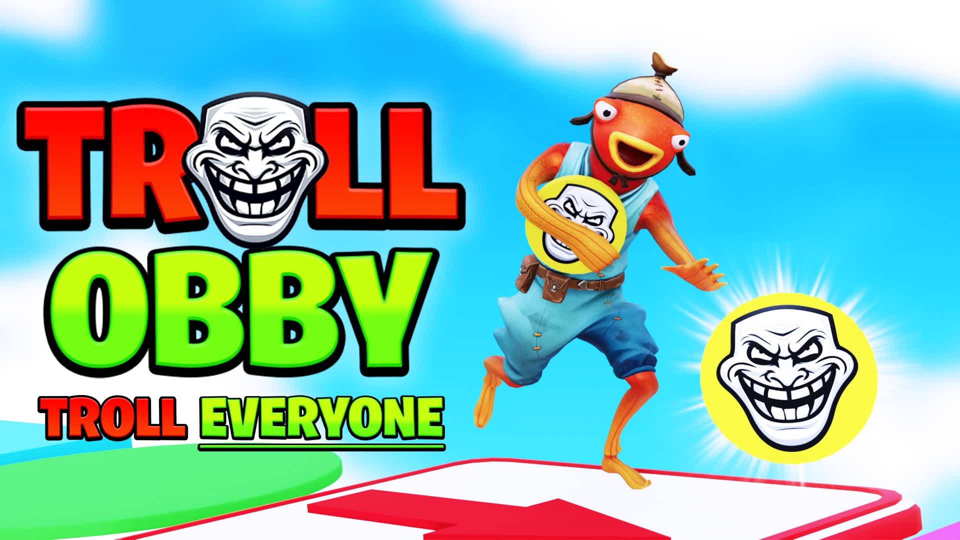 TROLL OBBY [EASY] [200+ LEVELS] 1486-9608-4902 di weird - Fortnite