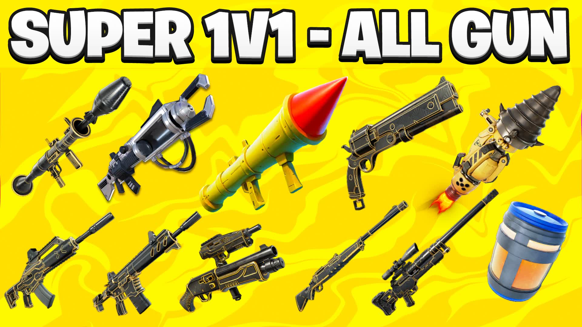 SUPER 1V1 - ALL GUN 0425-5962-6107 by apfel - Fortnite Creative Map Code - Fortnite.GG