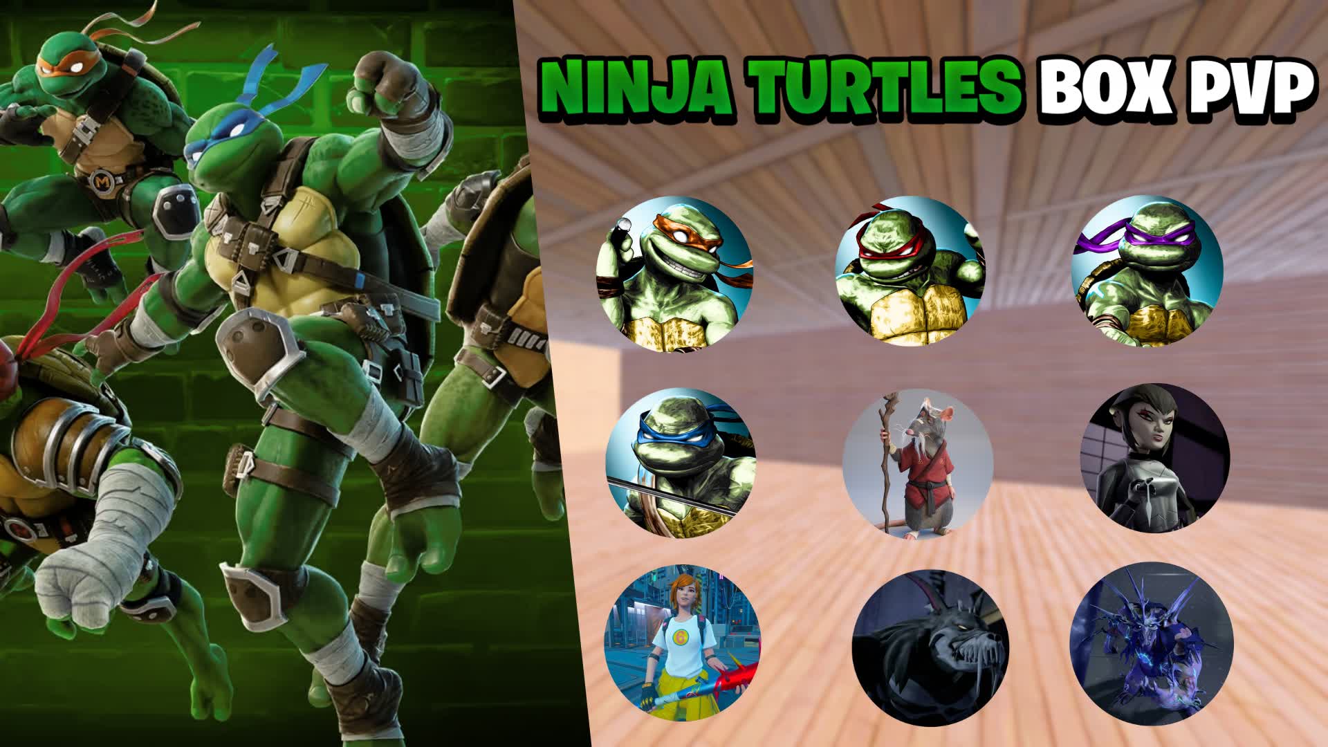 🐢NINJA TURTLES BOX PVP📦 2961-5157-3752 by drzen - Fortnite Creative Map ...