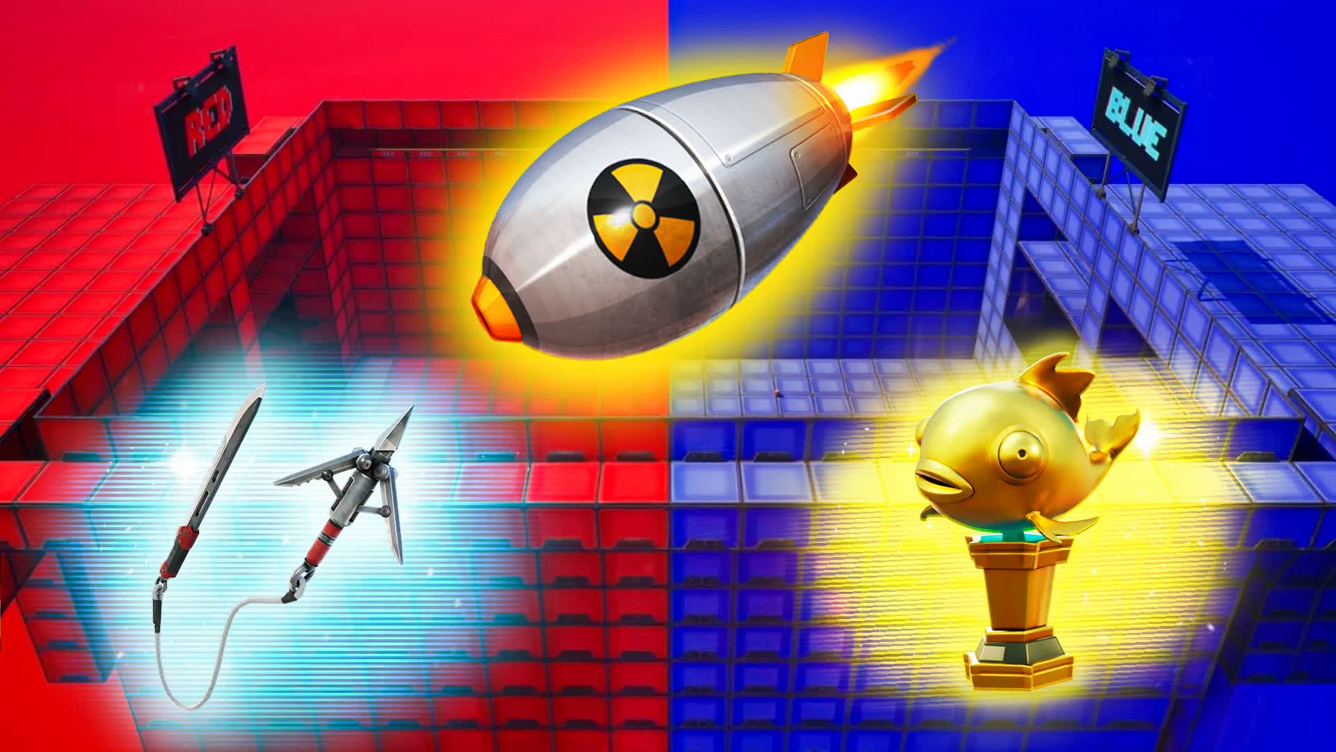 CHAOTIC RED VS BLUE 🔴🔵 7422-6657-3832 by nyli - Fortnite Creative Map ...