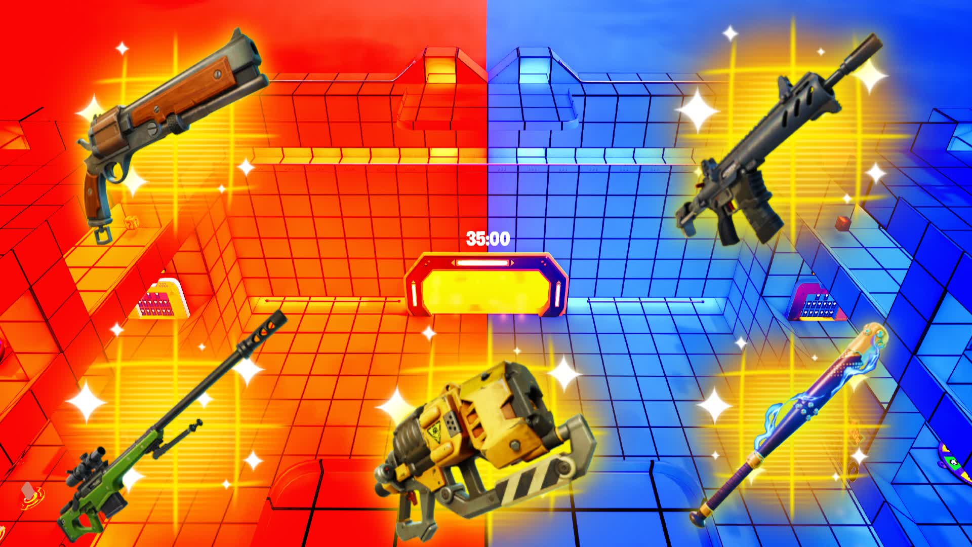 Mega Red vs Blue 🔴🔵 0843-4372-9848 من ابتكار brko - Fortnite