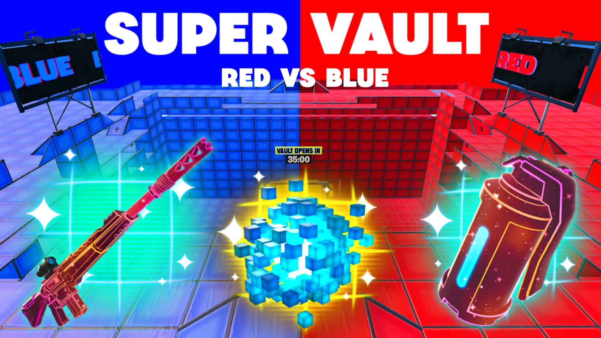 Super Vault Red vs Blue 🔴🔵 2633-1591-1617 by mochis - Fortnite