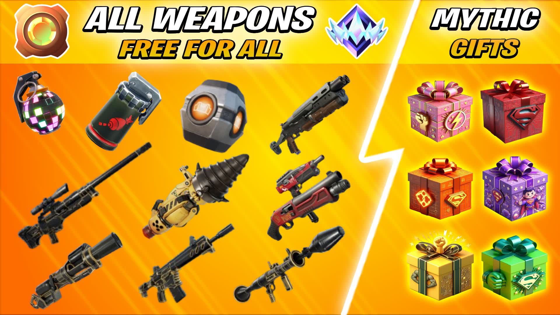 All Weapons 🎁 Gifts FFA 0656-2454-4171 by mge - Fortnite Creative Map ...