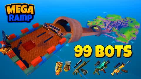 MEGA RAMP 99 BOTS 🏆 8531-4375-6105 by xp-skin-pit-ffa - Fortnite Creative Map Code - Fortnite.GG