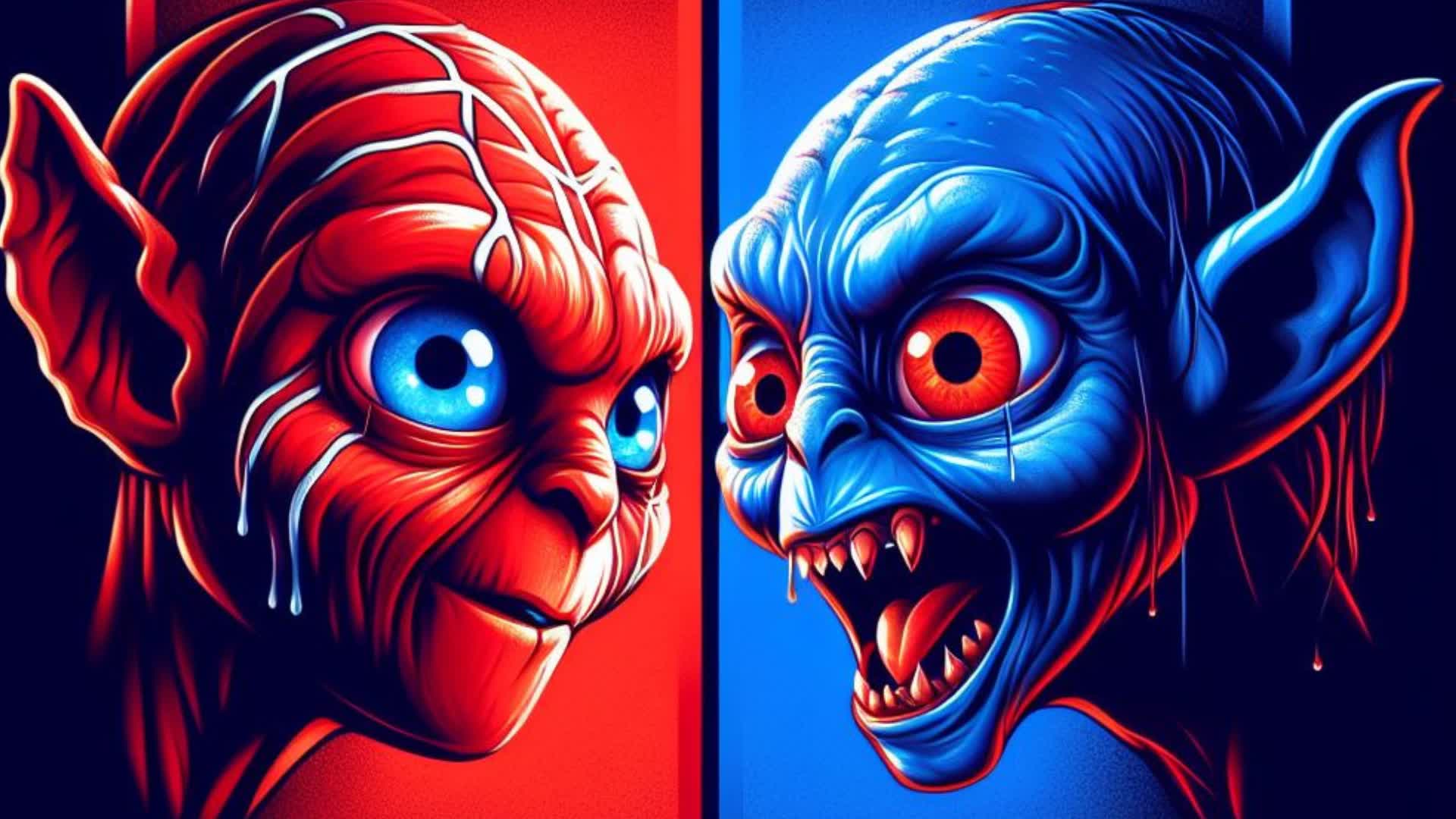 GOLLUM RED VS BLUE 🔴🔵 5330-9954-9845 من ابتكار azilia - Fortnite