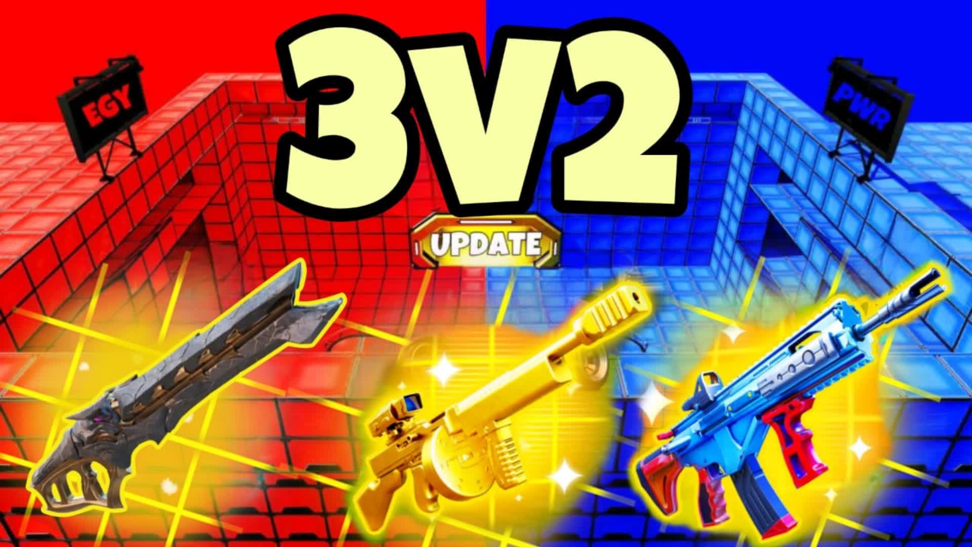 PWR RED VS BLUE 3V2 5891-4595-2022 by egypwr - Fortnite Creative Map ...