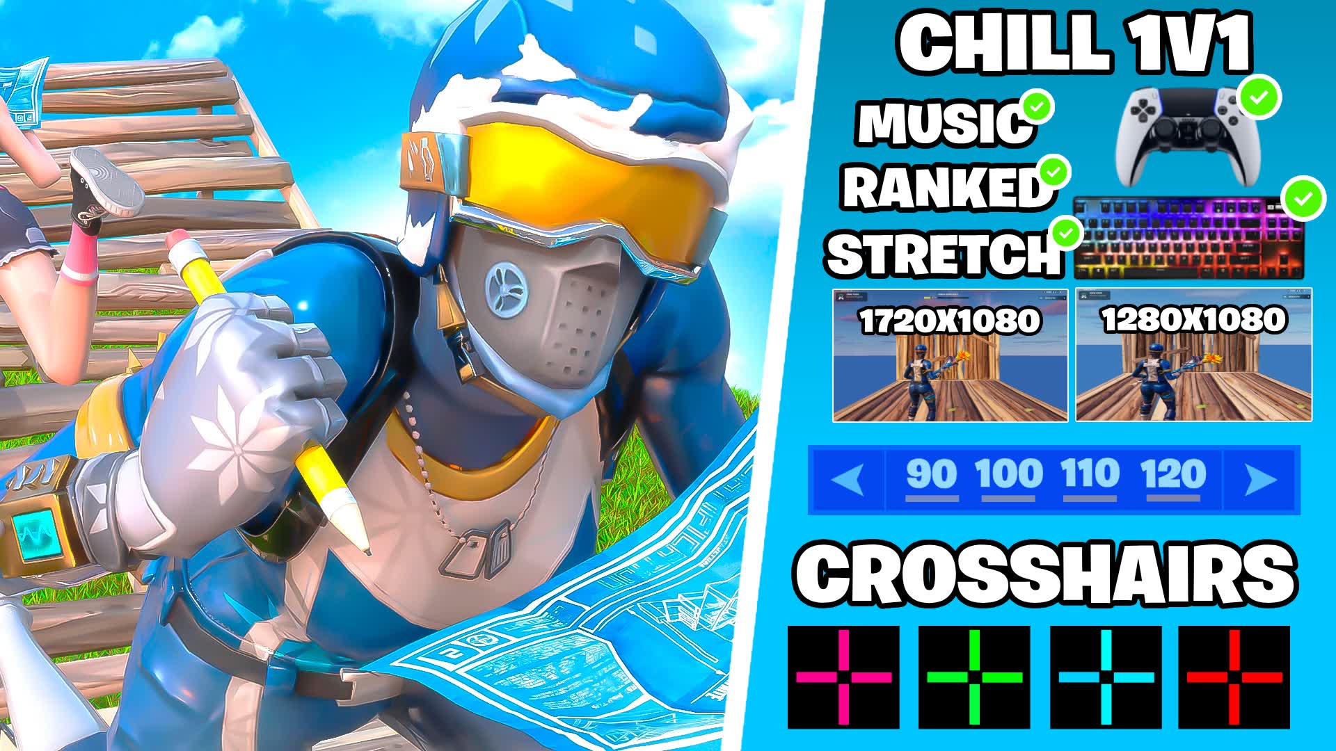 CHILL 1V1 - MUSIC 9298-0783-3590 by electrouk - Fortnite Creative Map Code - Fortnite.GG