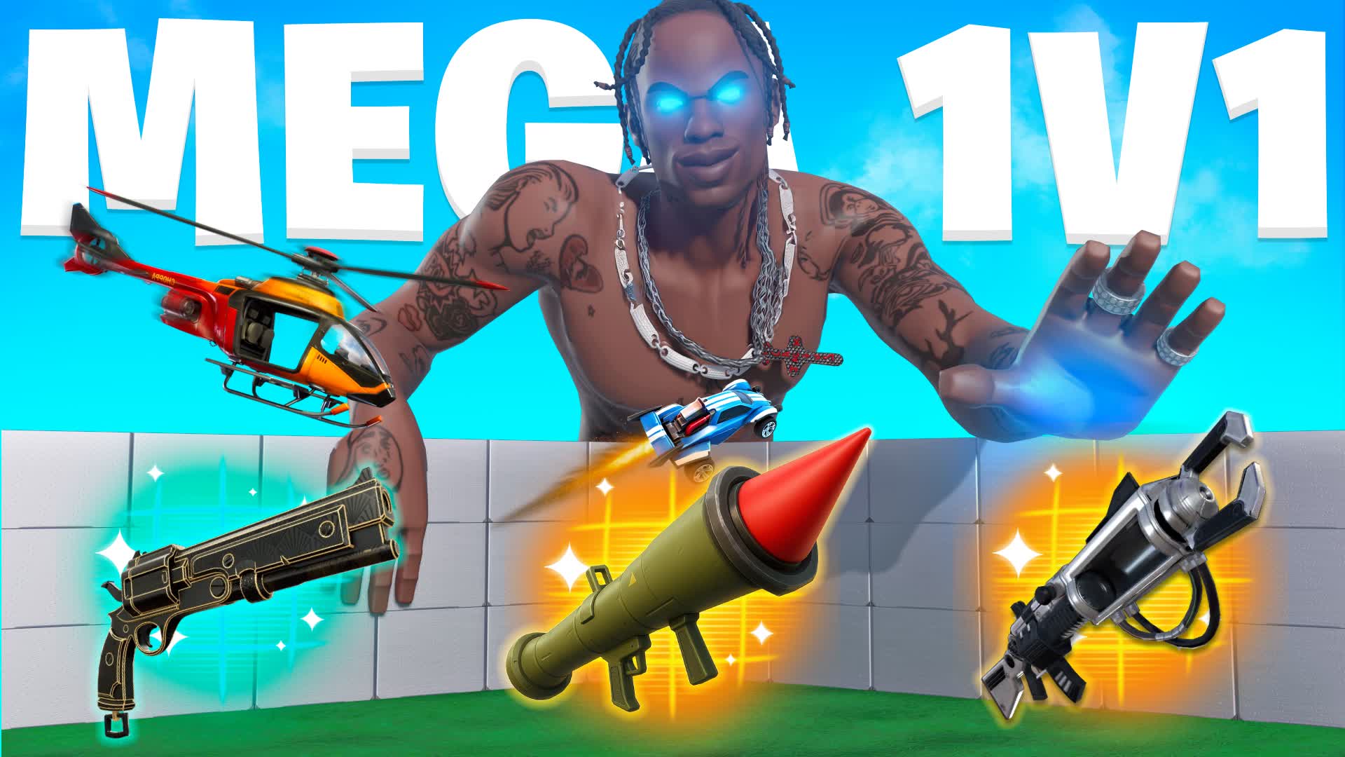 MEGA 1V1 🎶 ALL GUNS FREE FOR ALL 5409-4690-3395 by megastudio - Fortnite Creative Map Code ...