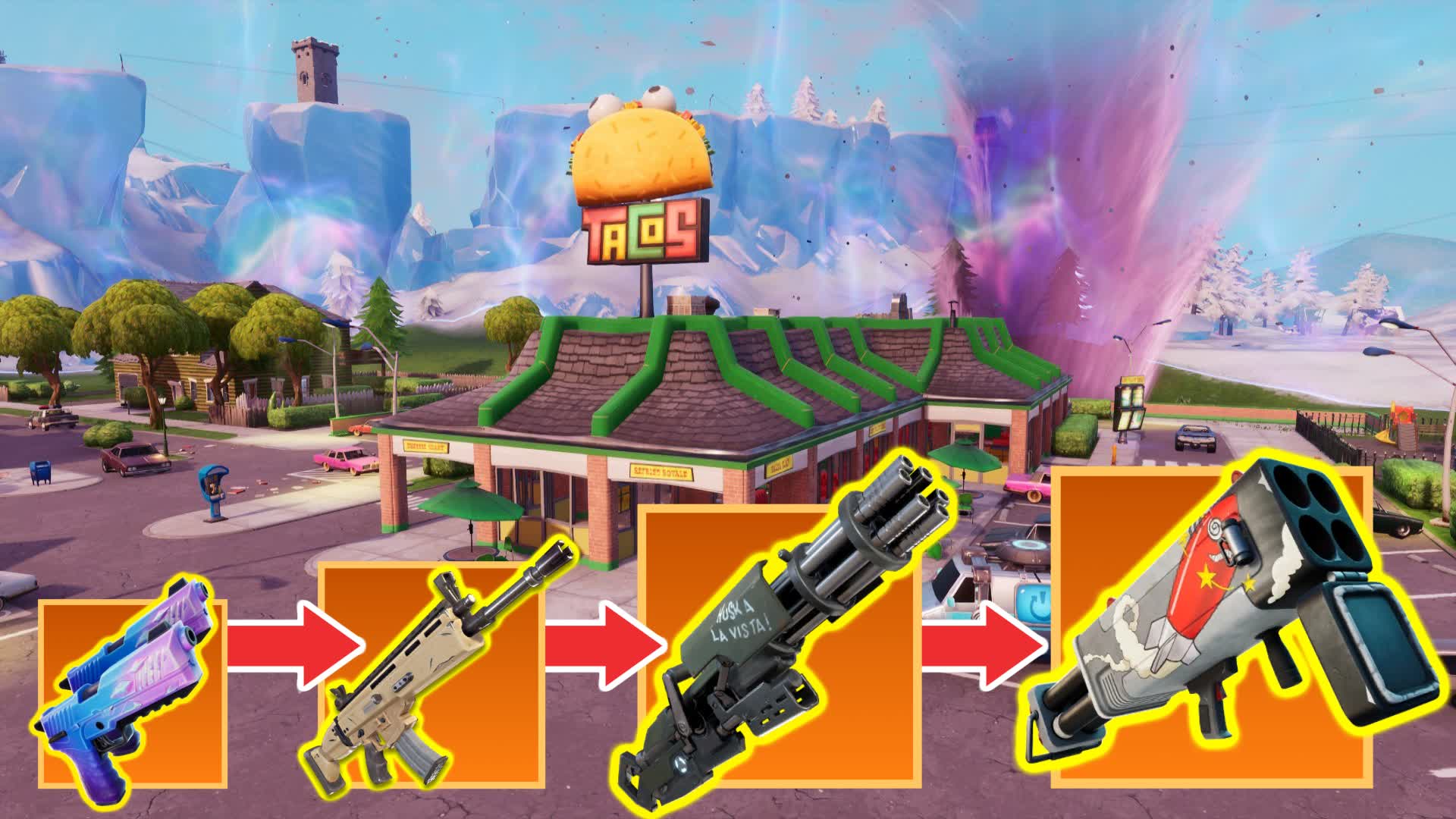GREASY GUN GAME 🔫 ALL WEAPONS 🔫 UEFN — 0861-3276-5062 | Fortnite Zone