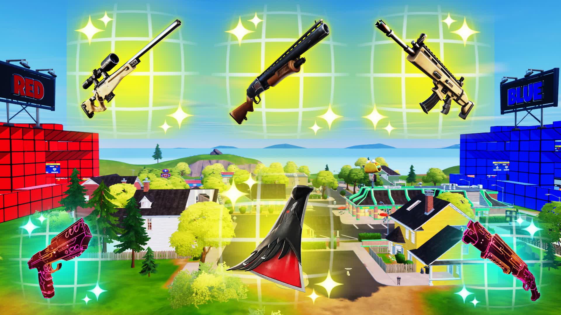 GREASY BLITZ - RED VS BLUE 6610-7975-2193 by ibuildmaps - Fortnite Creative Map Code - Fortnite.GG