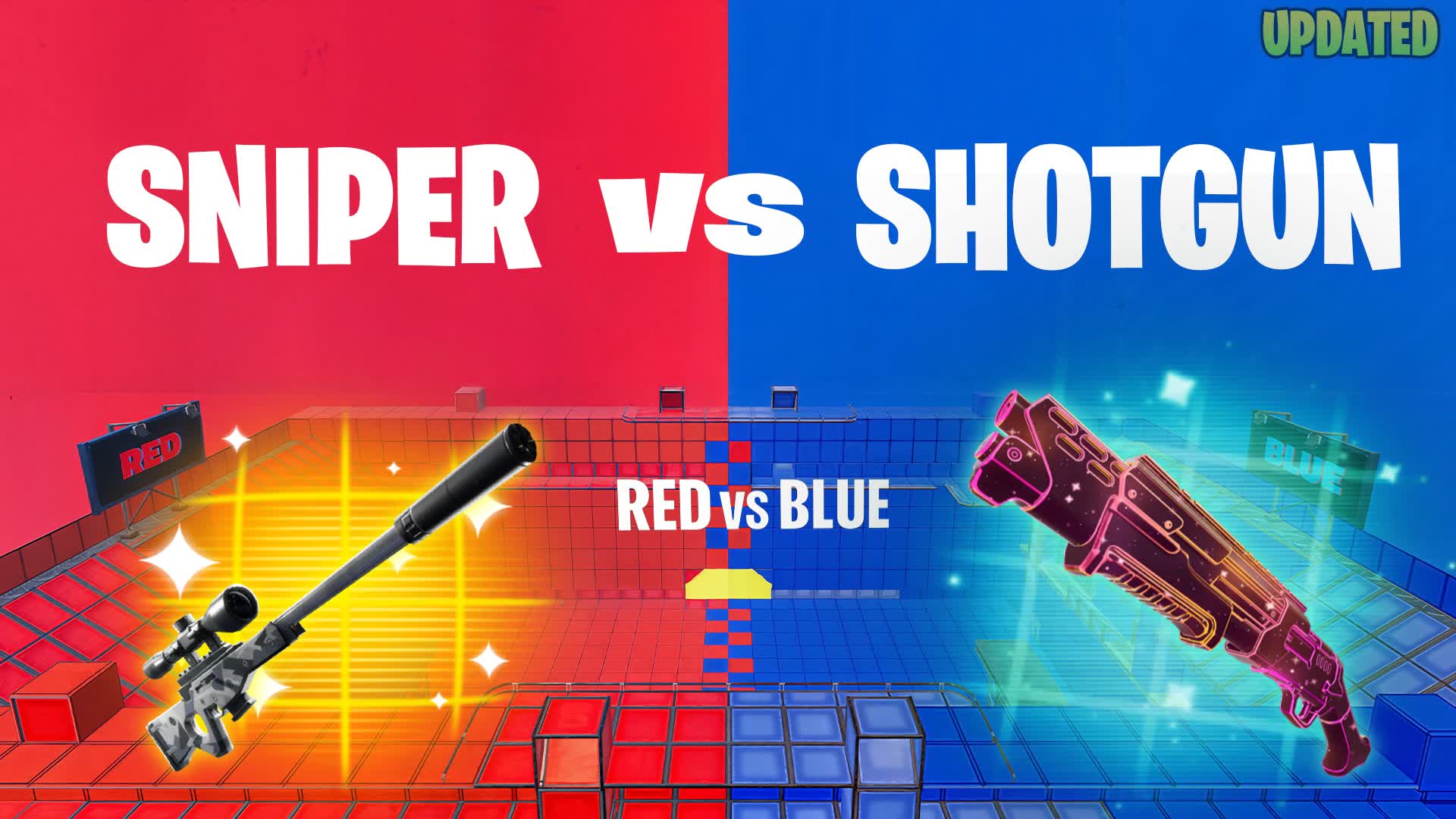 Red vs Blue – Sniper vs Shotgun 5053-0154-4258 by epiccreators - Fortnite Creative Map Code ...
