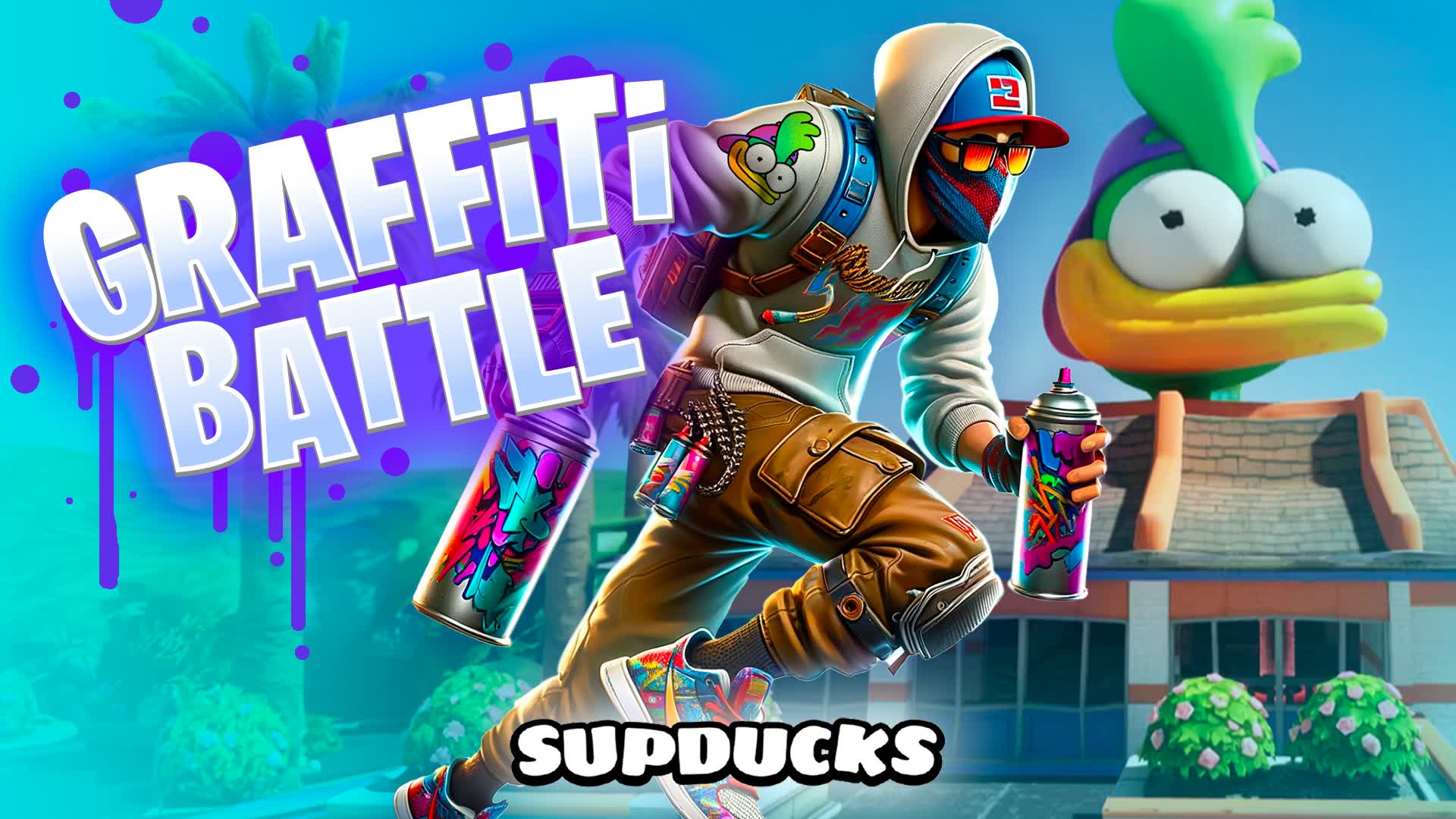 Graffiti Battle Sup! 2510-9687-2749 من ابتكار command_line - Fortnite