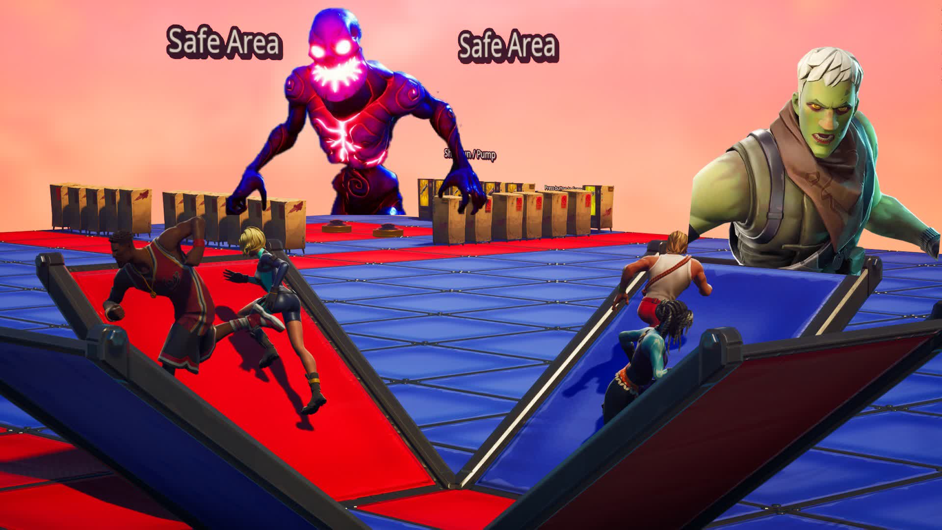 RED VS BLUE VS ZOMBIES 5286-8941-3786 by creativenite - Fortnite.GG