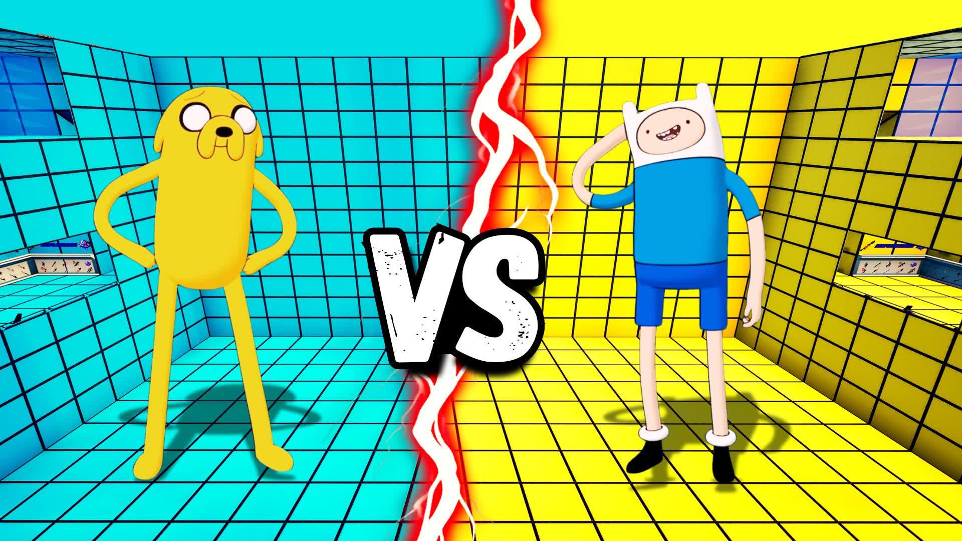 FINN VS JAKE 🏆 BLUE VS YELLOW 🔵🟡 7891-2122-6721 by addomby - Fortnite
