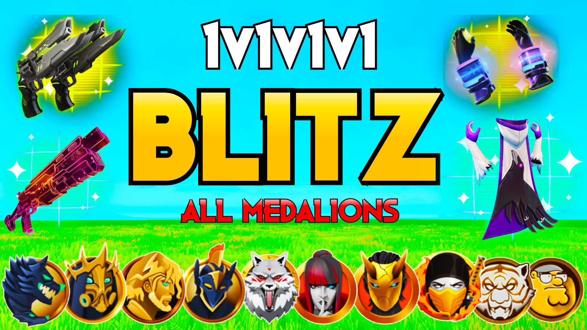 1v1v1V1 INFINITE BLITZ - ALL MEDALLIONS 7032-9082-3120 by genti - Fortnite
