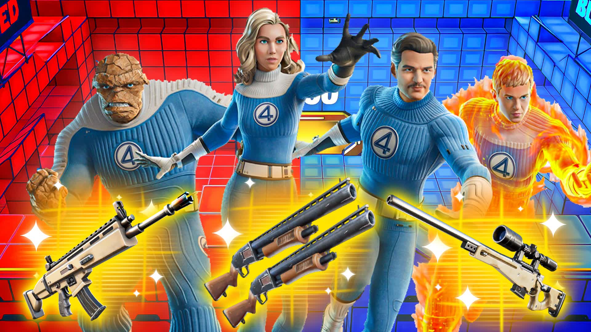 FANTASTIC FOUR BIG RED VS BLUE 🔴🔵 5991-1036-4942 by locko - Fortnite ...
