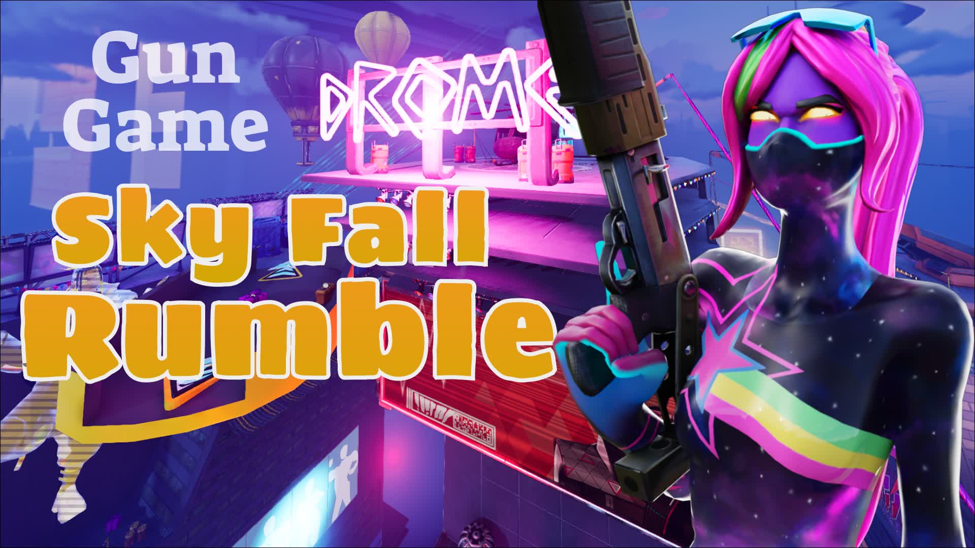Sky Fall Rumble 3546-9016-2695 by whytechnology - Fortnite Creative Map Code - Fortnite.GG