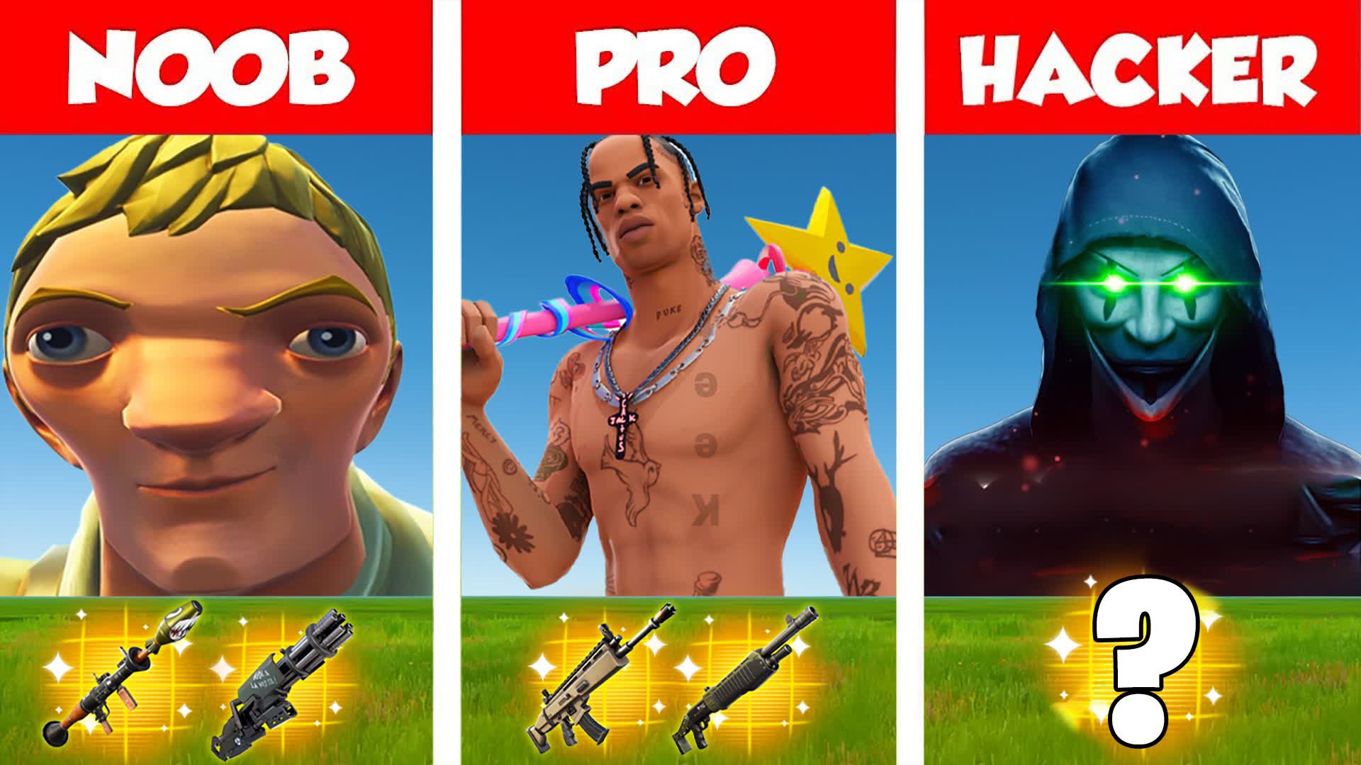 NOOB VS PRO VS HACKER 8348-1430-0591 by wes2 - Fortnite Creative Map ...