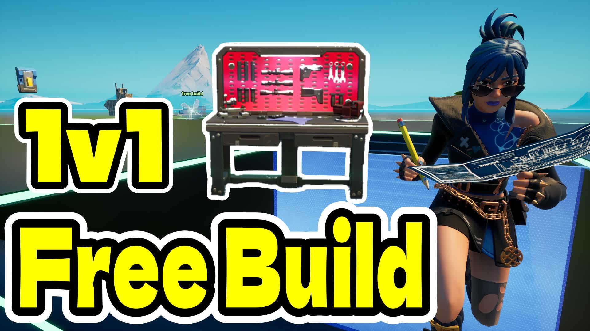 1v1 (auto destrictiom)&free build 3727-0961-0518 by mokusaku - Fortnite Creative Map Code ...