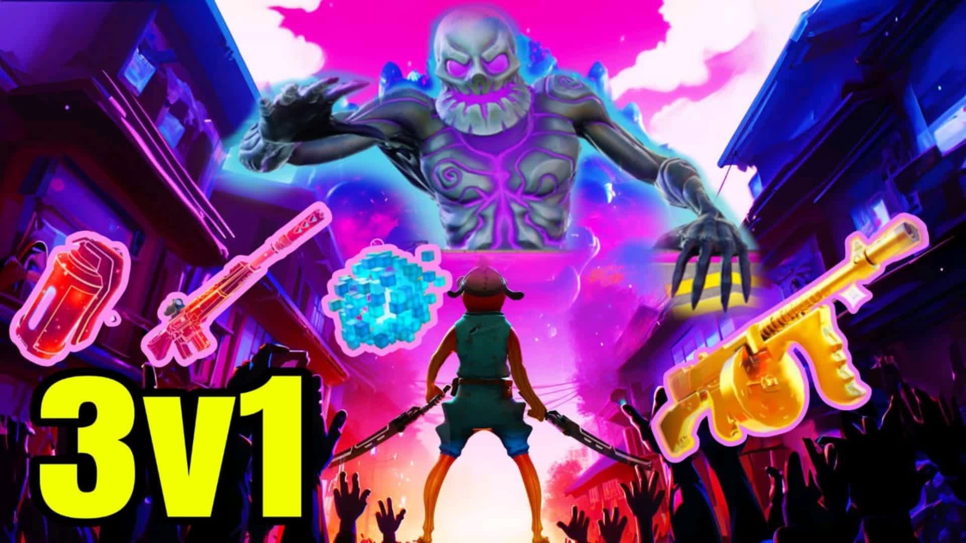 PWR ZOMBIE CITY 3V1 0862-4489-6041 by egypwr - Fortnite Creative Map ...