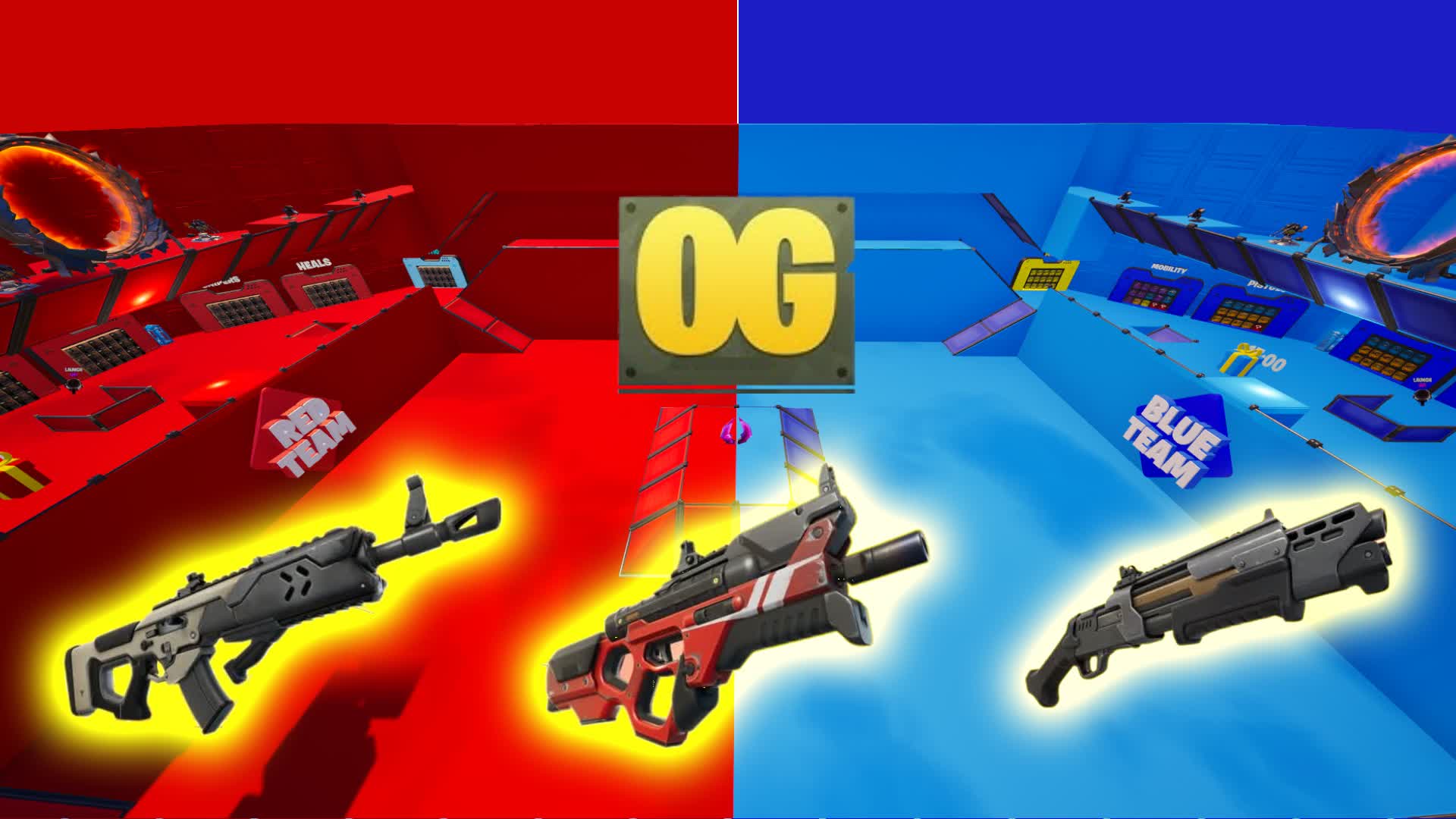 ULTIMATE RED VS BLUE 🔴🔵 5687-9969-8273 by cym - Fortnite Creative Map ...