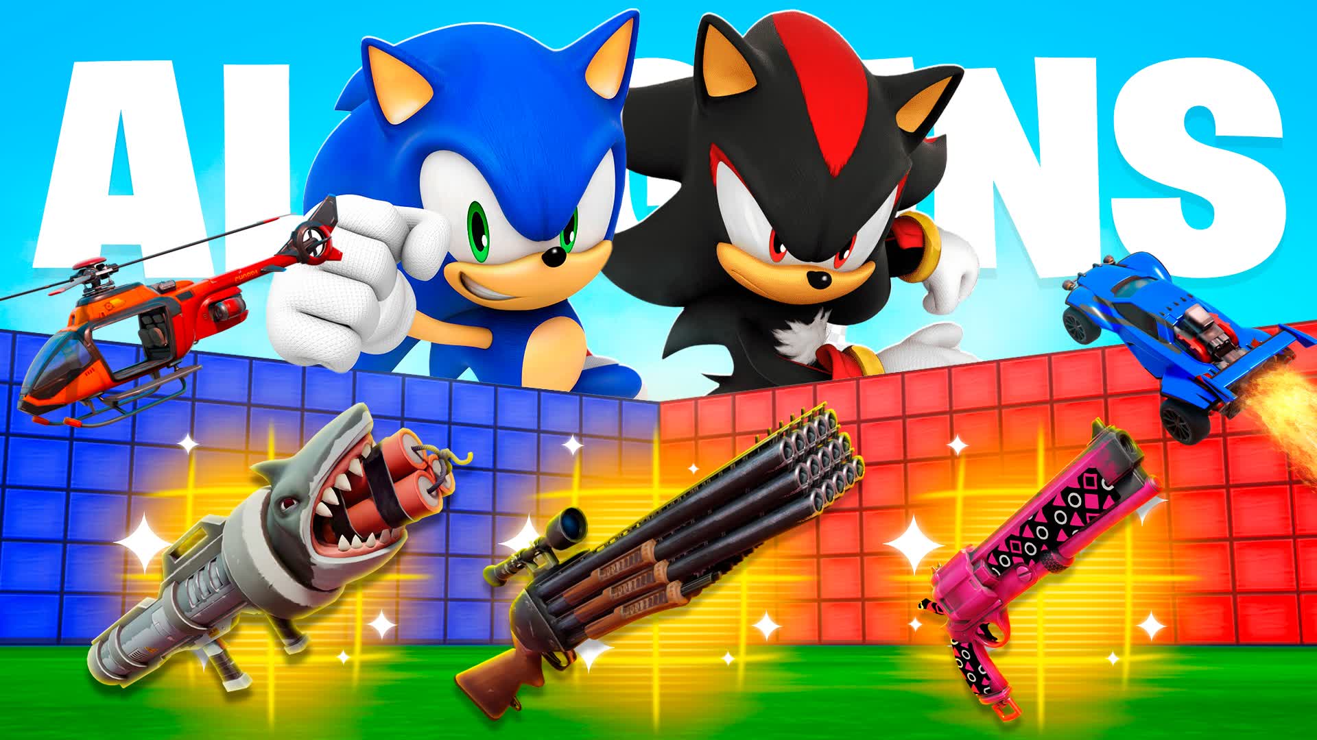 SONIC ALL WEAPONS 1V1 - BOSS FIGHT 2009-7989-7680 by supreminho - Fortnite Creative Map Code ...