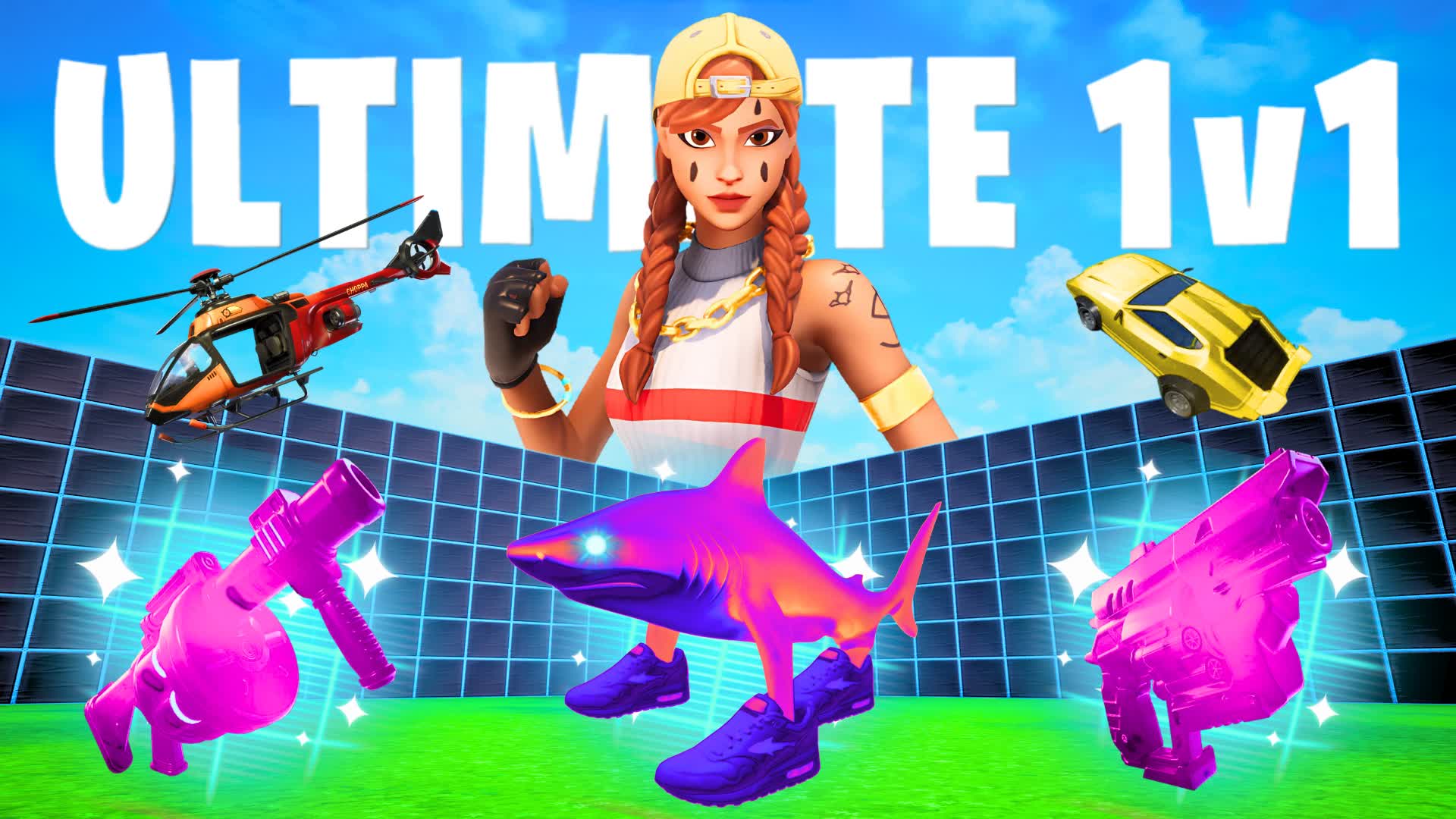 ULTIMATE 1V1 FFA - ALL GUNS & RIDES 7046-0639-8691 by vyra7 - Fortnite Creative Map Code ...