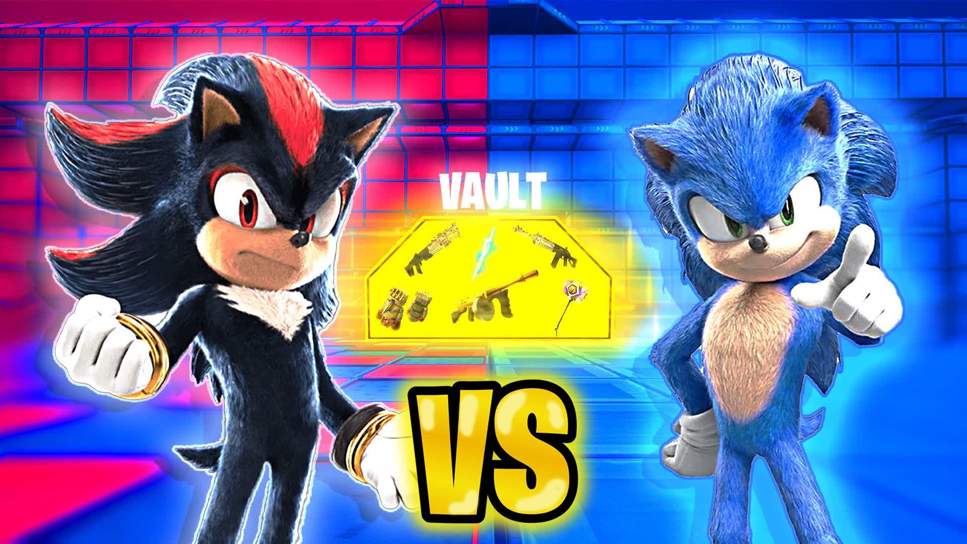 🔵SONIC VS SHADOW🔴 RED VS BLUE 3958-0044-3607 من ابتكار rth_studios ...