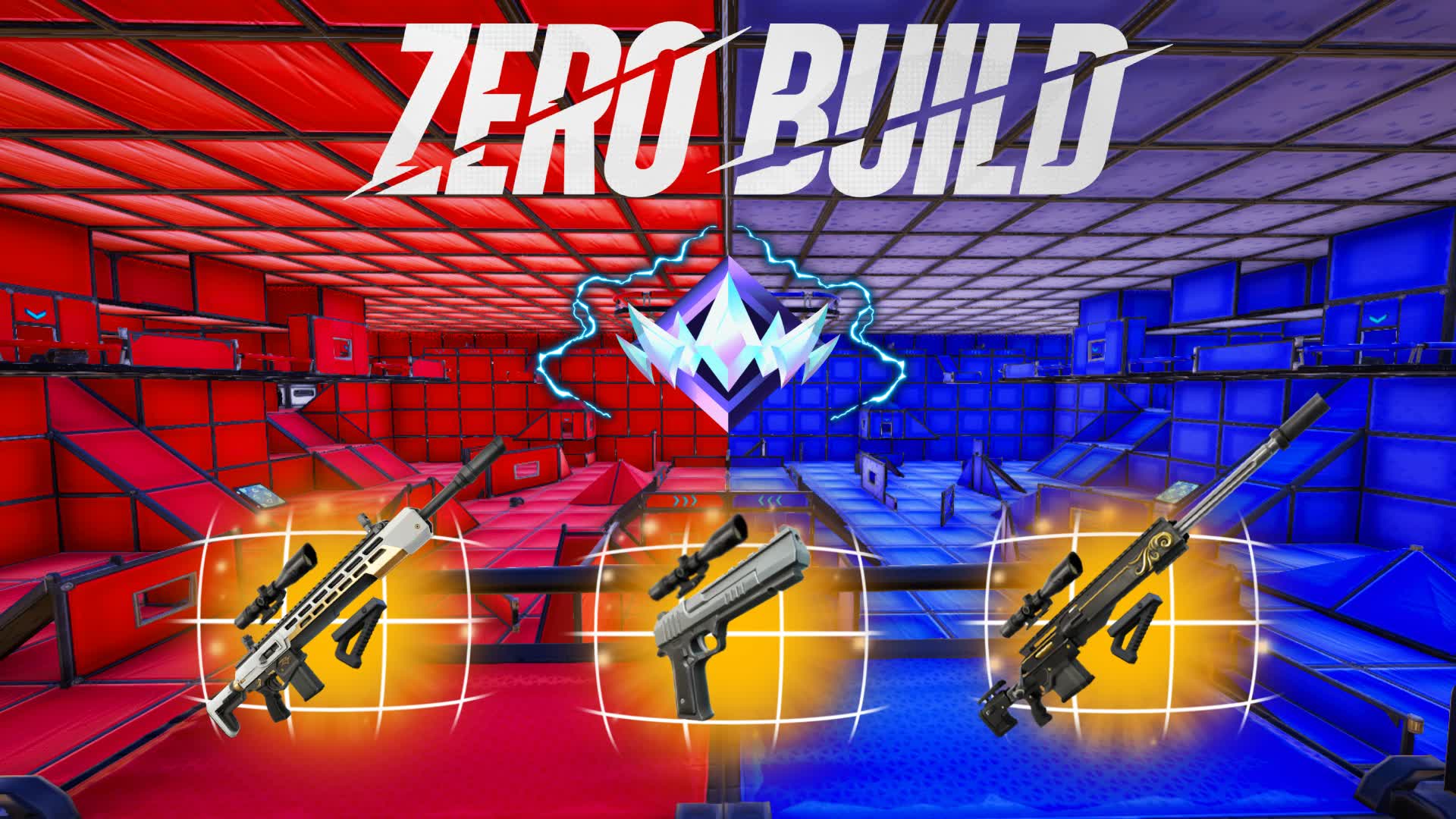 🎯ONE SHOT RED VS BLUE ZERO BUILD🔴🔵 - 2445-1696-6544 | Fortnite Zone